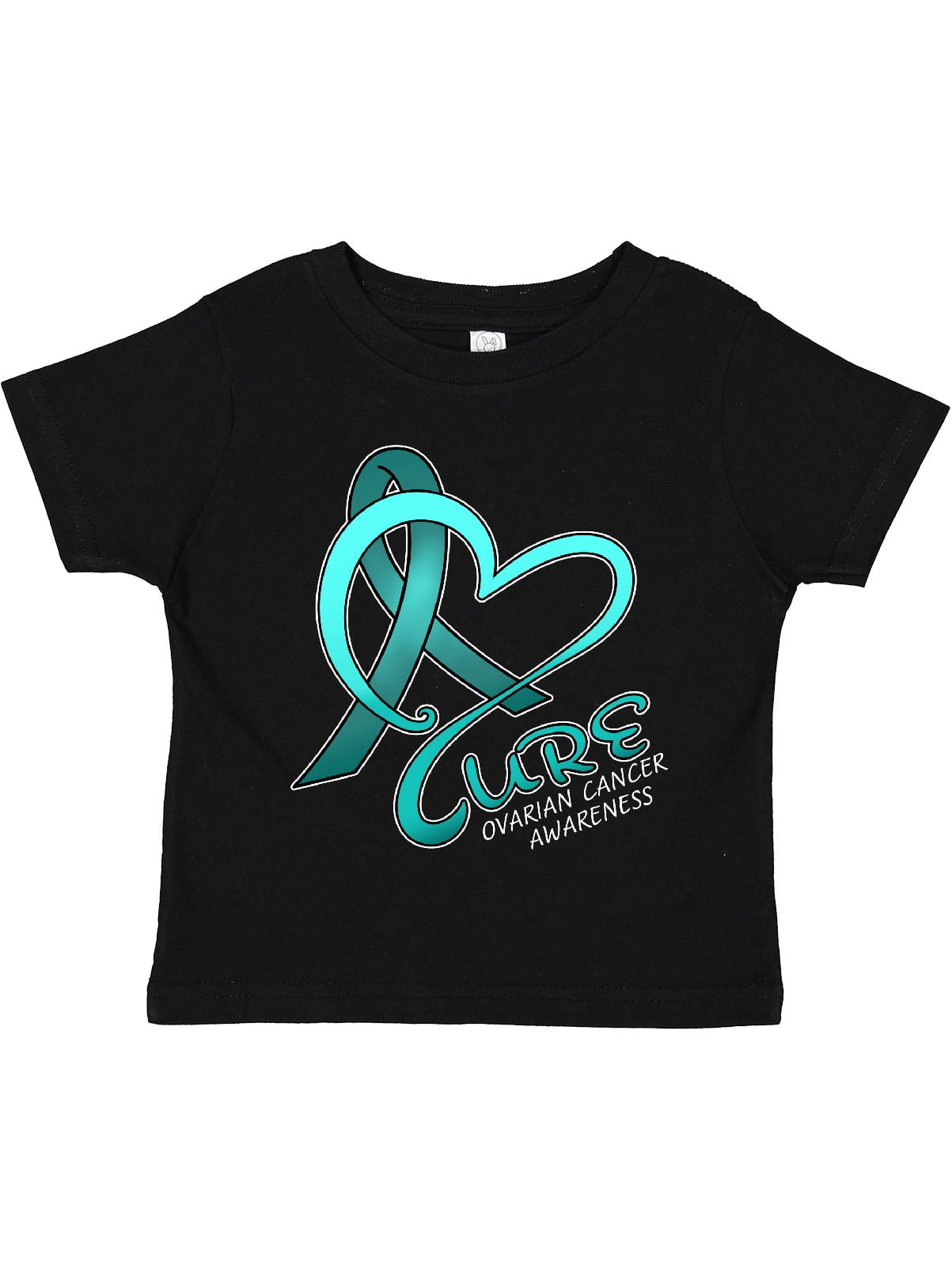 Inktastic Cure- Ovarian Cancer Awareness teal ribbon Boys or Girls Toddler T-Shirt - Walmart.com