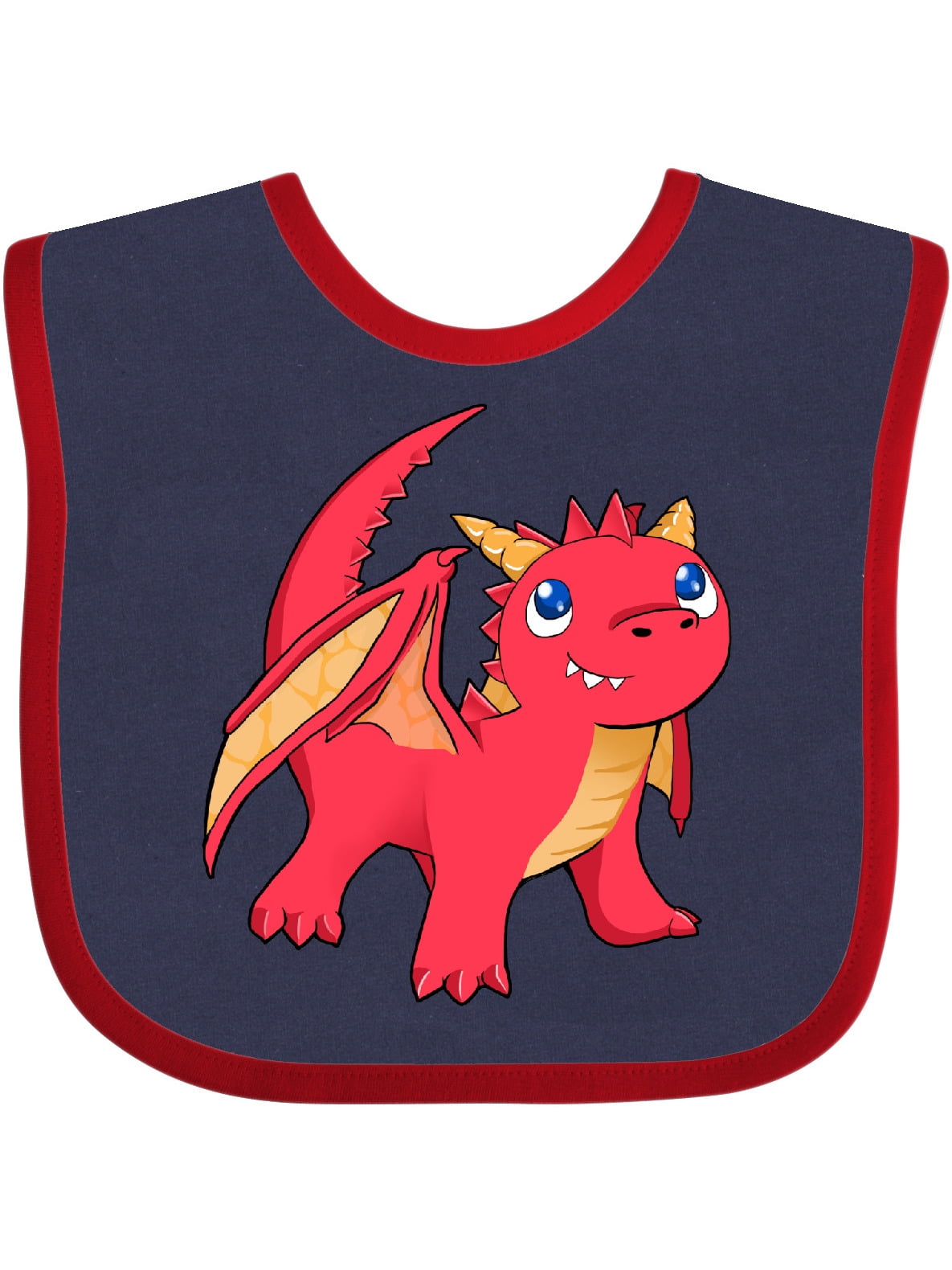 Inktastic Cute Baby Red Dragon Boys or Girls Baby Bib - Walmart.com