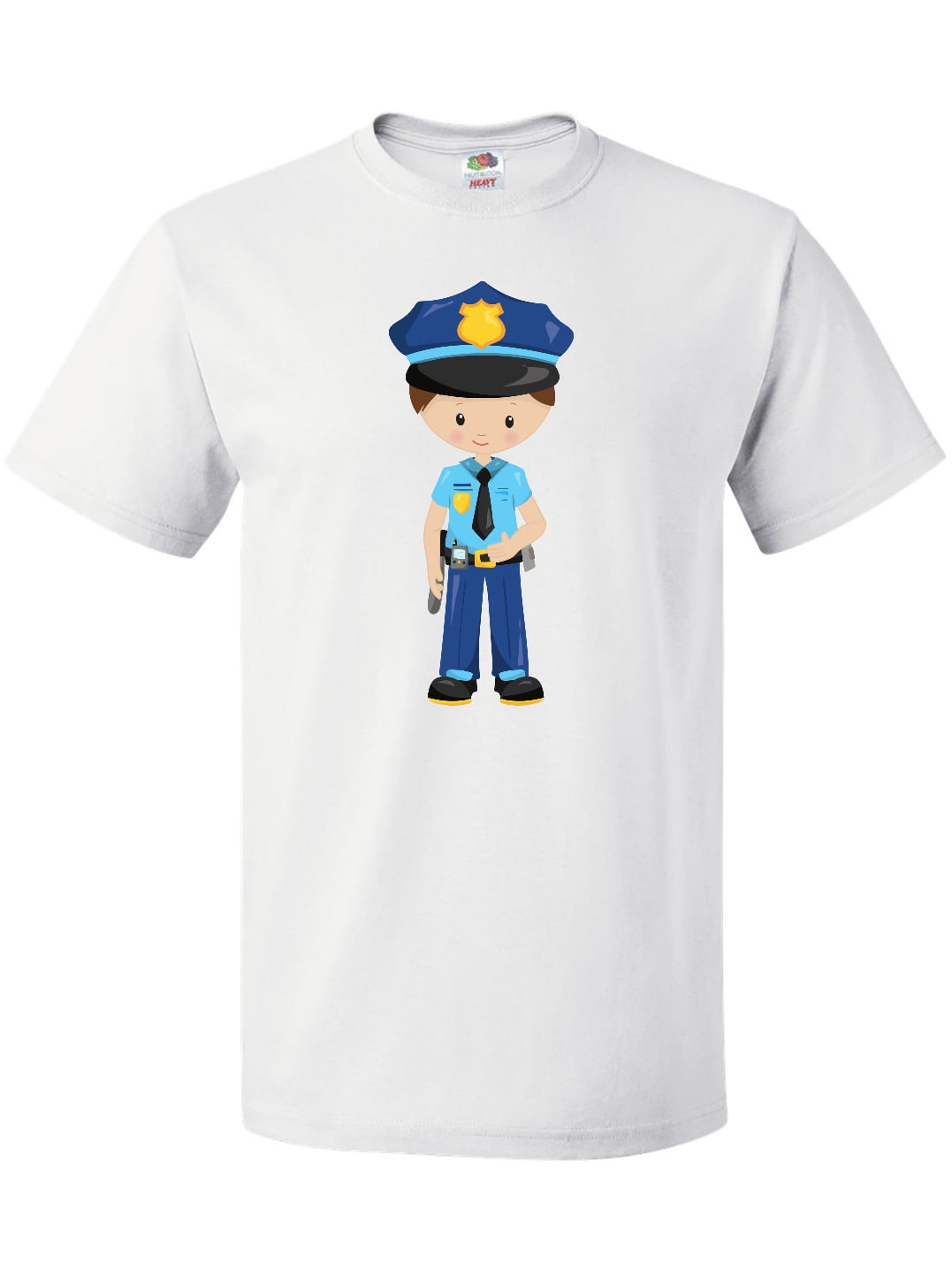 Inktastic Cute Boy, Policeman, Brown Hair, Police Uniform T-Shirt ...