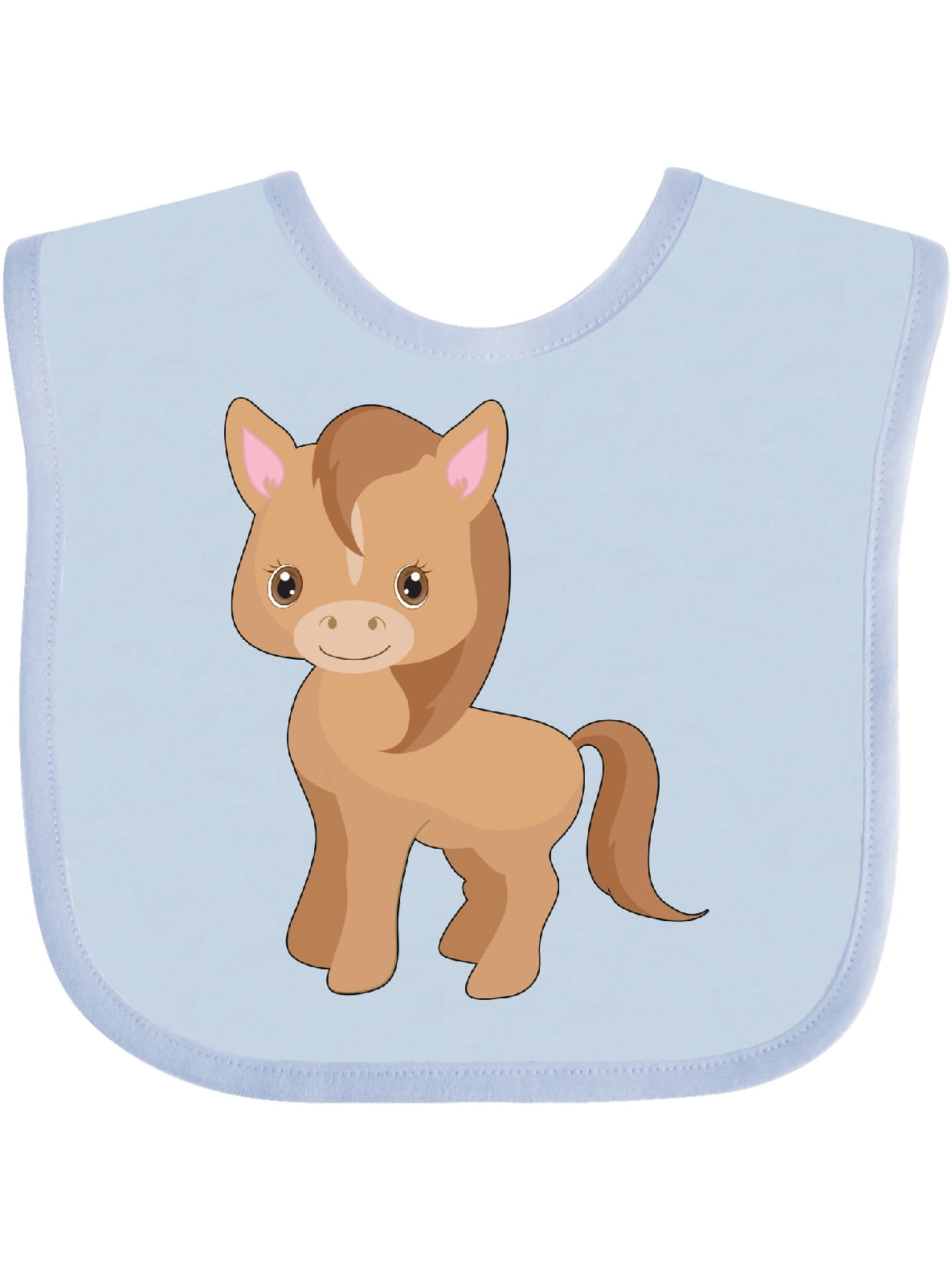 Inktastic Cute Brown Pony Boys or Girls Baby Bib - Walmart.com