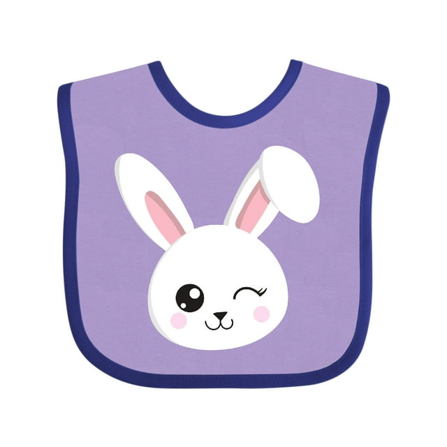 Inktastic Cute Bunny, Little Bunny, White Bunny, Wink Gift Baby Boy or Baby Girl Bib - Walmart.com