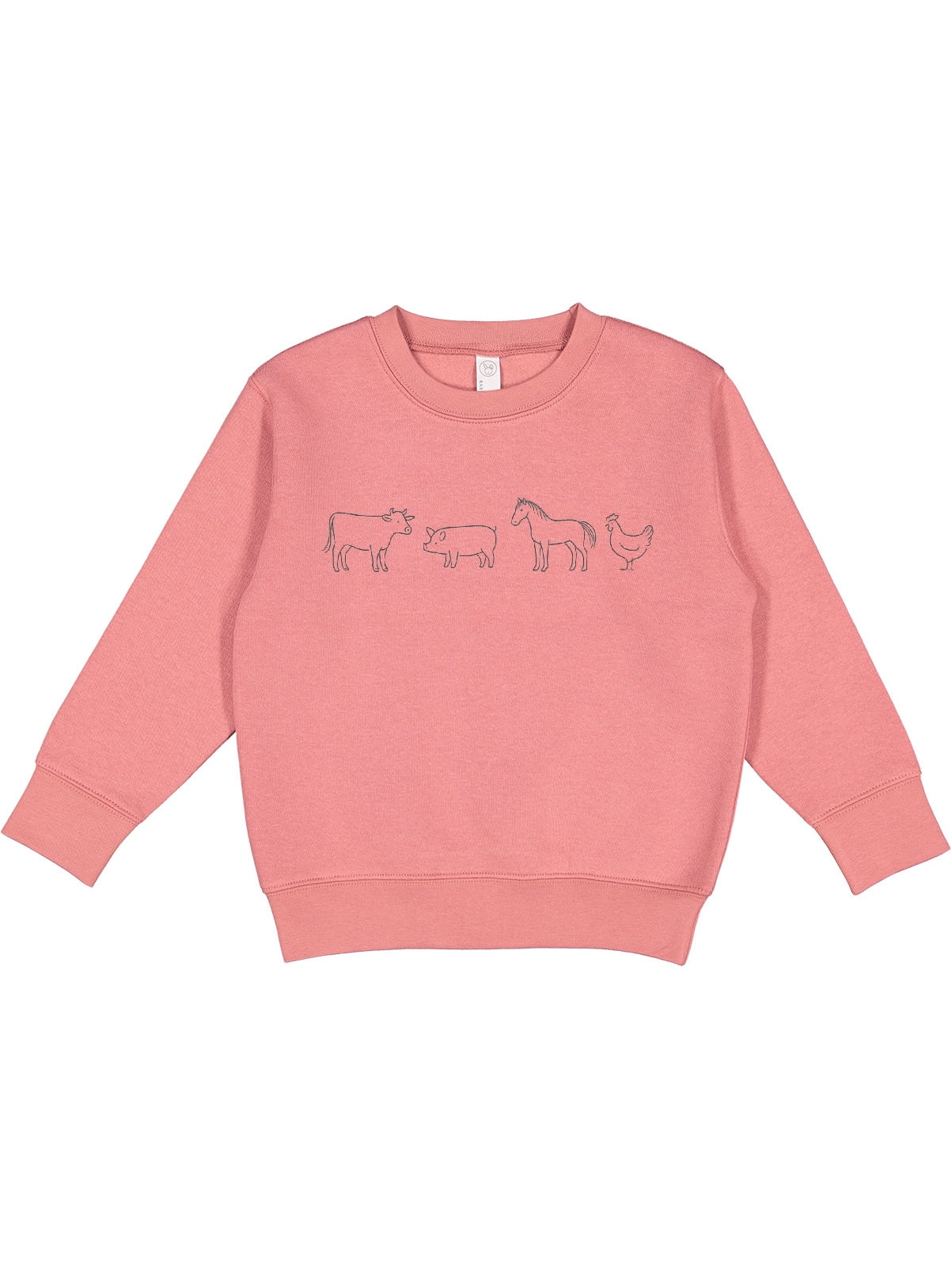 Inktastic Cute Farm Animal Line Art Cow Pig Horse Chicken Toddler ...