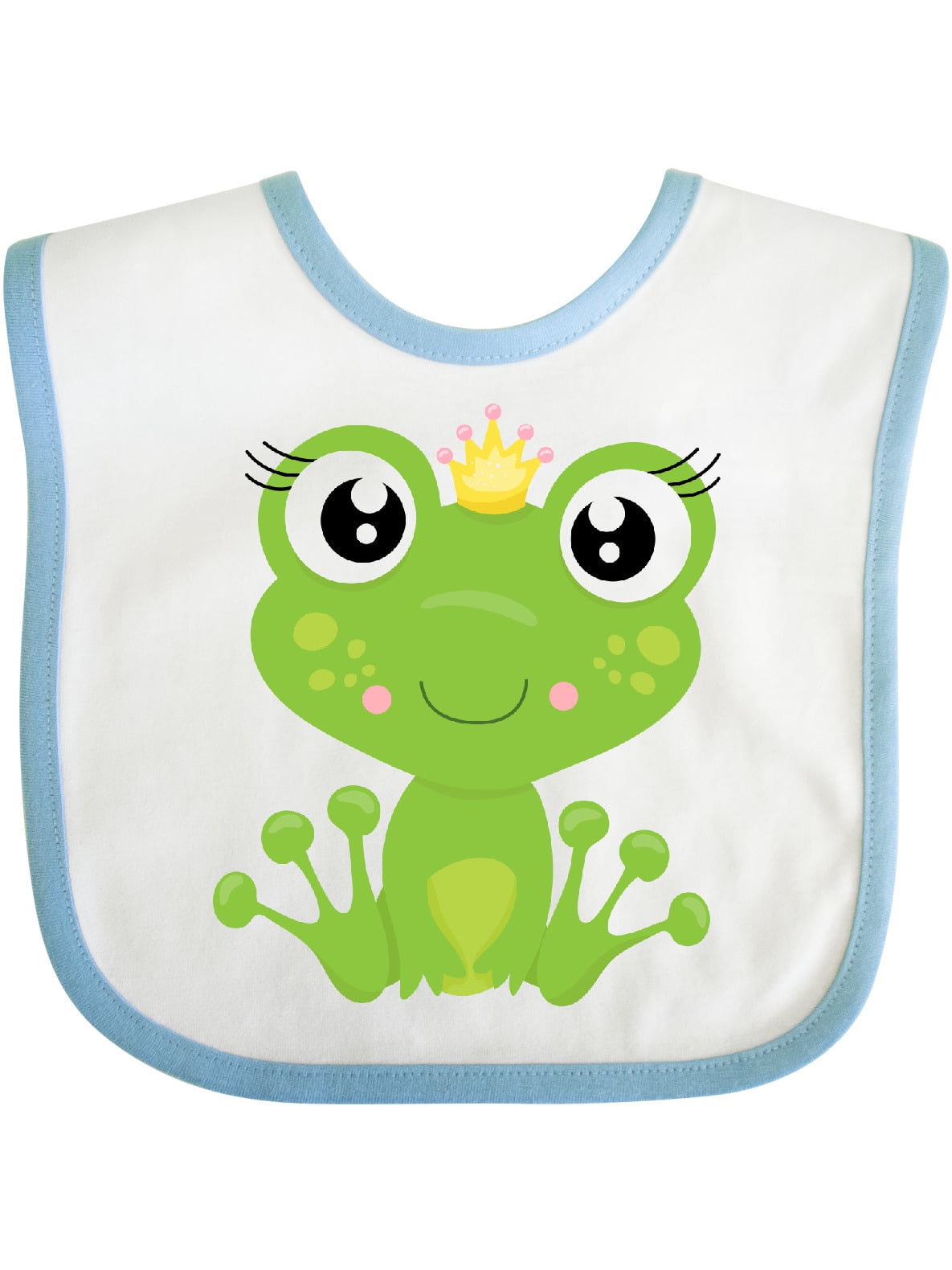 Inktastic Cute Frog, Green Frog, Frog Princess, Crown Girls Baby Bib ...