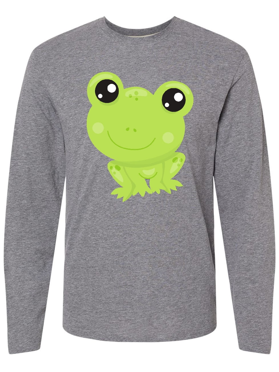 Inktastic Cute Frog, Little Frog, Baby Frog, Green Frog Long Sleeve T ...