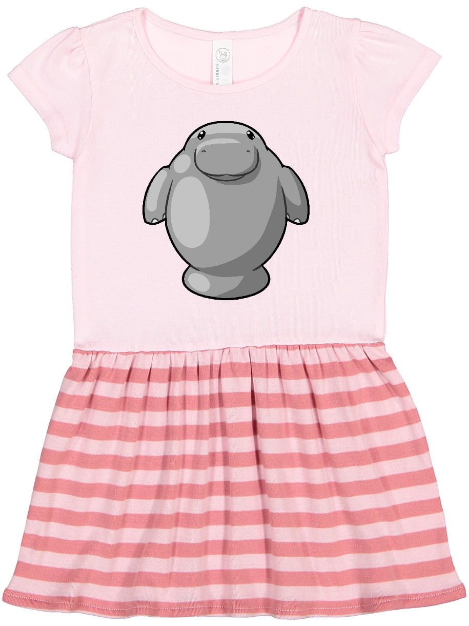 Inktastic Cute Kawaii Manatee Gift Toddler Girl Dress - Walmart.com