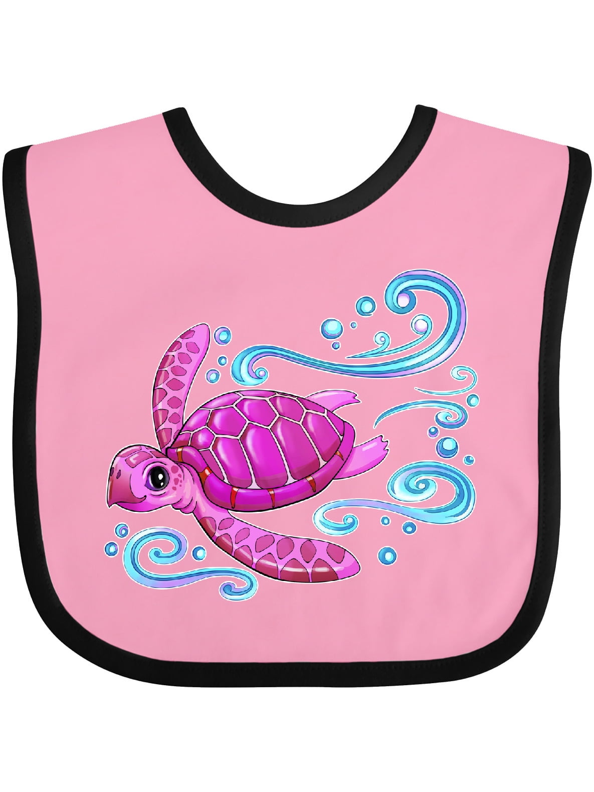 Inktastic Cute Pink Sea Turtle Boys or Girls Baby Bib - Walmart.com