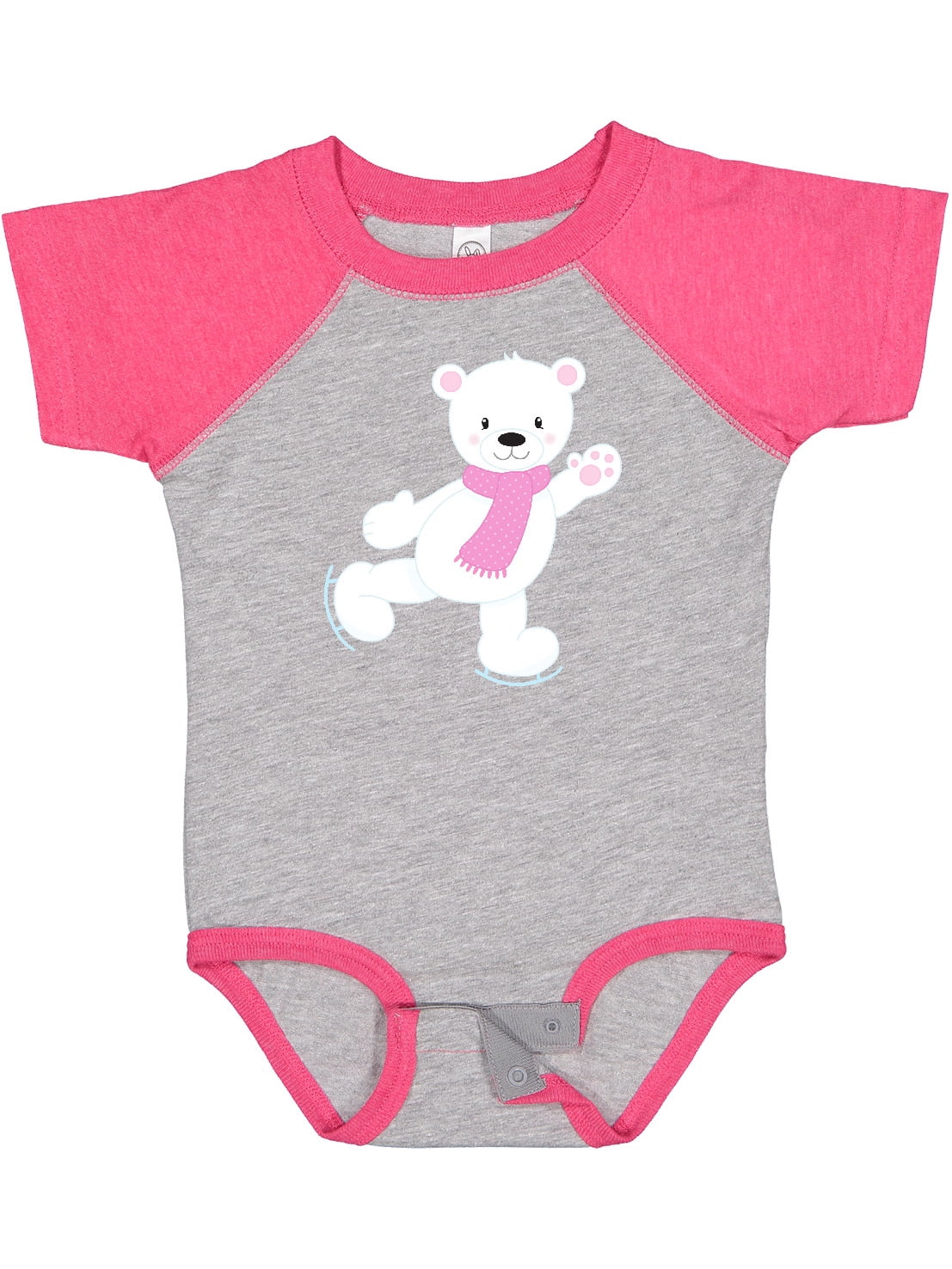 Inktastic Cute Polar Bear, White Bear, Ice Skating Bear Boys or Girls ...