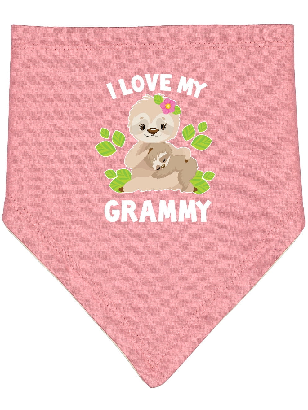 Inktastic Cute Sloth I Love My Grammy with Green Leaves Baby Bandana ...