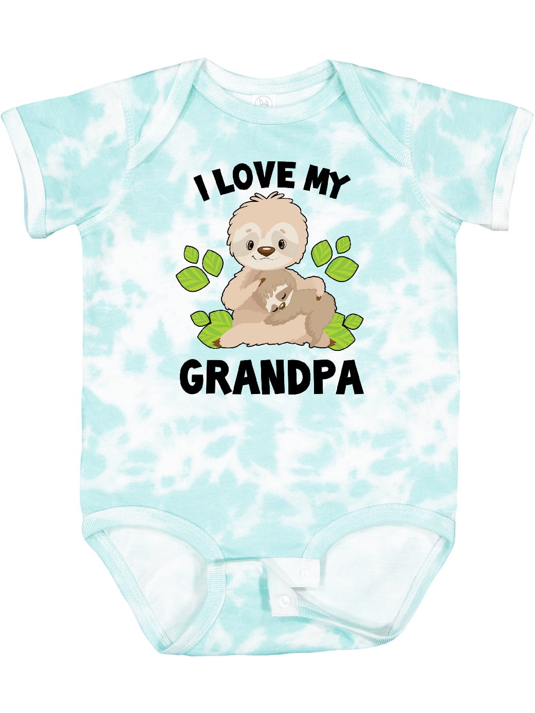 Inktastic Cute Sloth I Love My Grandpa with Green Leaves Boys or Girls Baby Bodysuit - Walmart.com