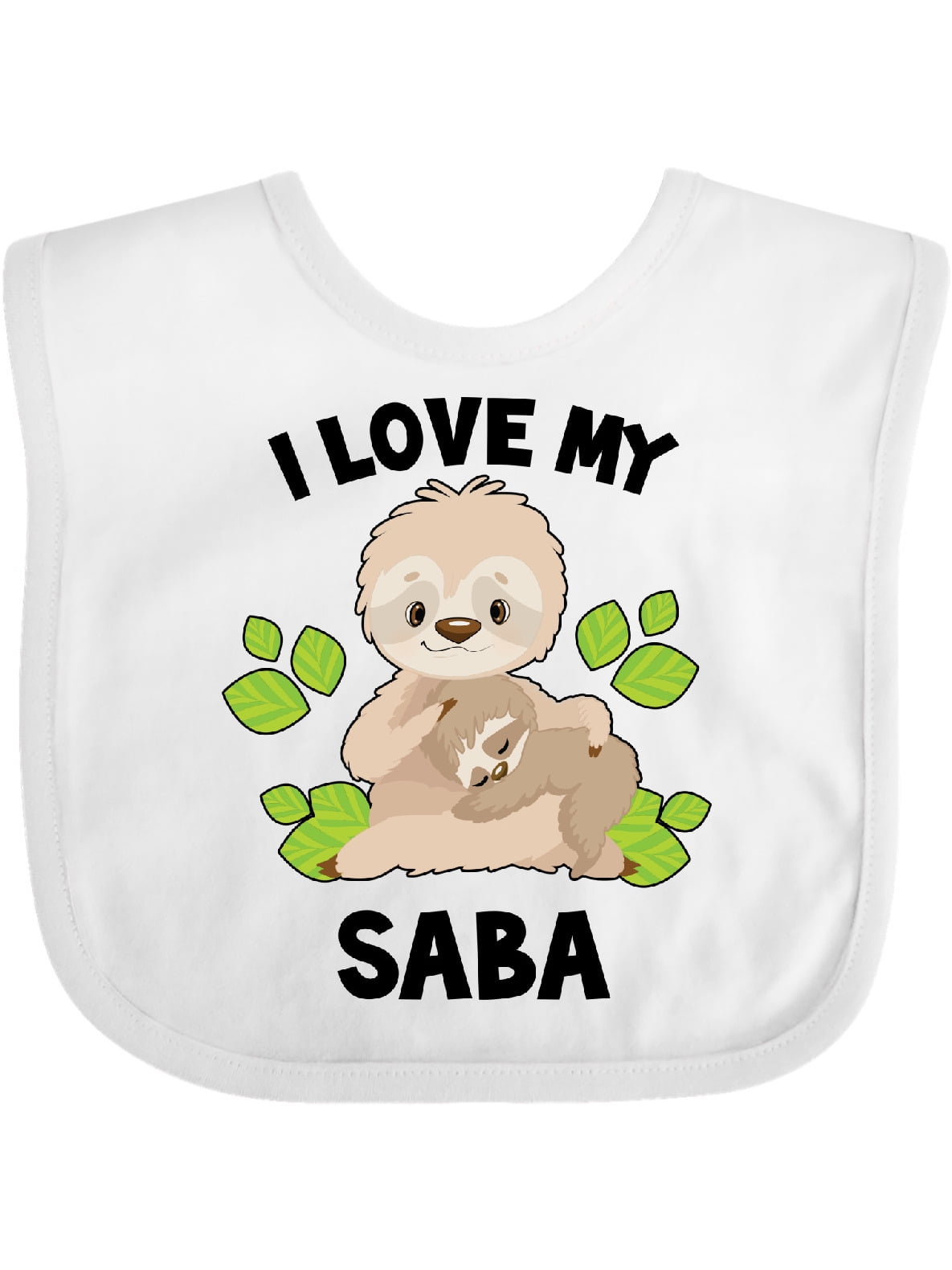 Inktastic Cute Sloth I Love My Saba with Green Leaves Boys or Girls ...
