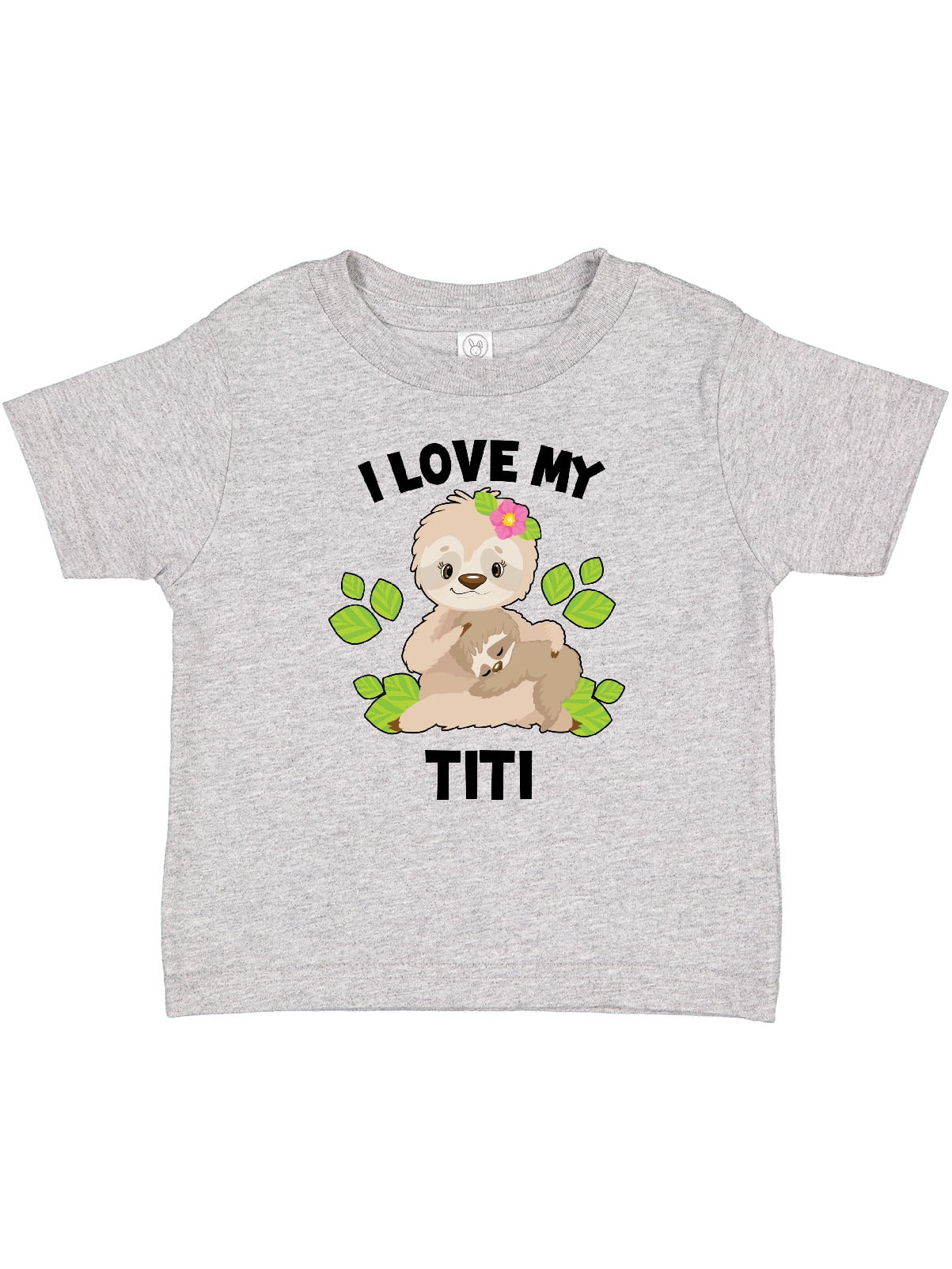 Inktastic Cute Sloth I Love My Titi with Green Leaves Boys or Girls Baby T-Shirt - Walmart.com