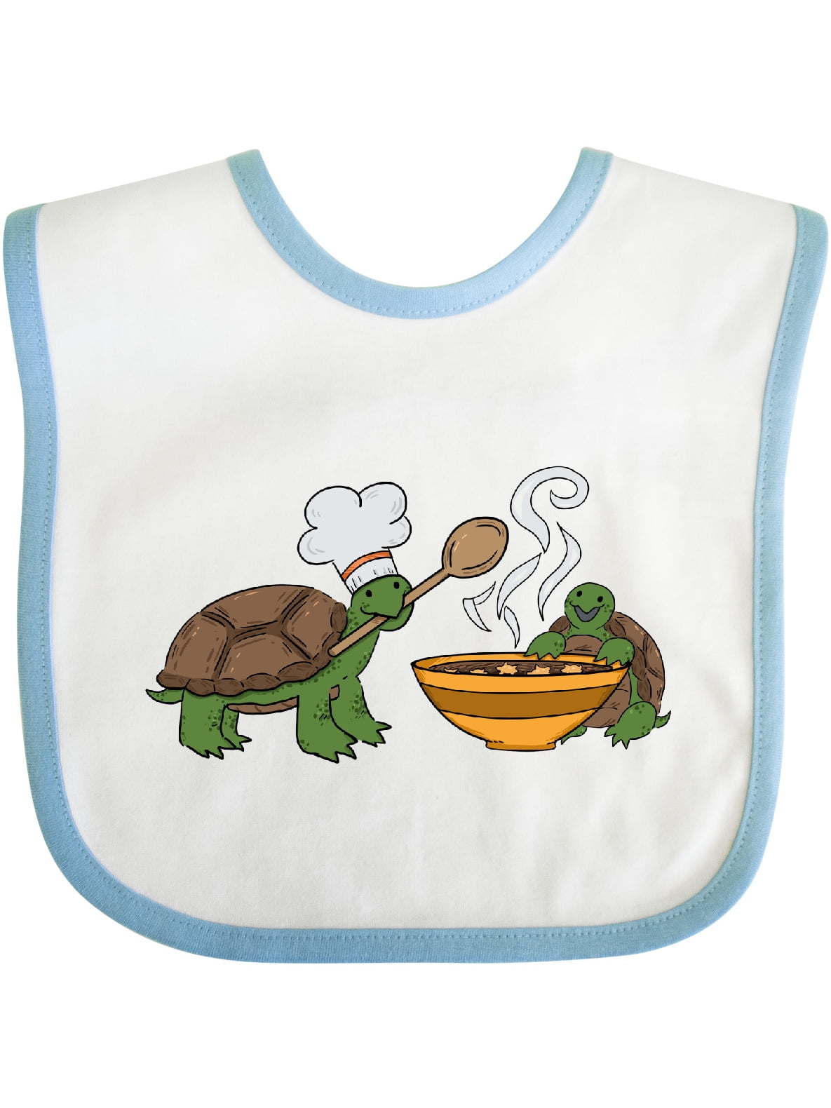 Inktastic Cute Turtle Chefs Making Soup Boys or Girls Baby Bib ...