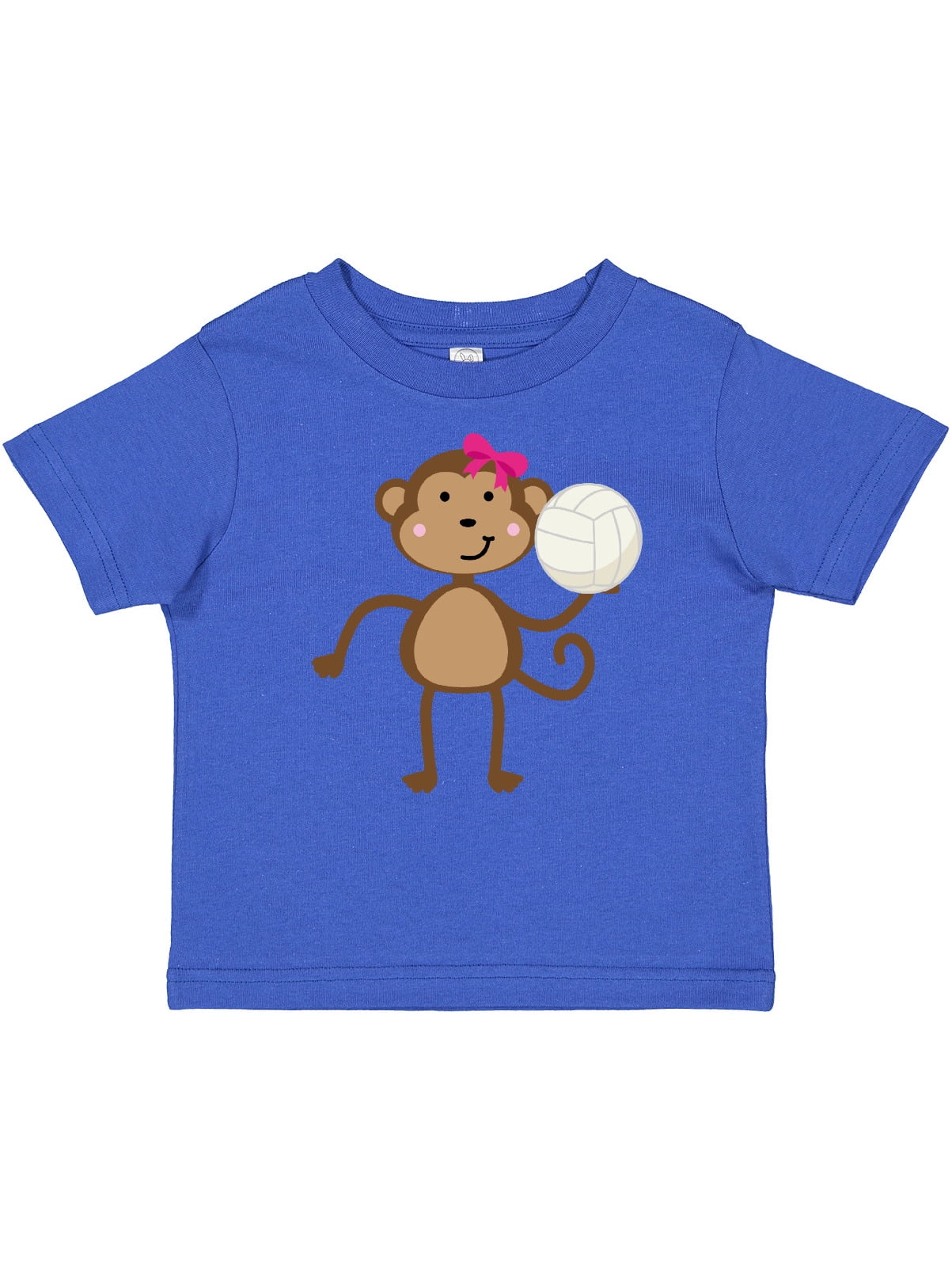 Inktastic Cute Volleyball Girl Monkey Girls Baby T-Shirt - Walmart.com