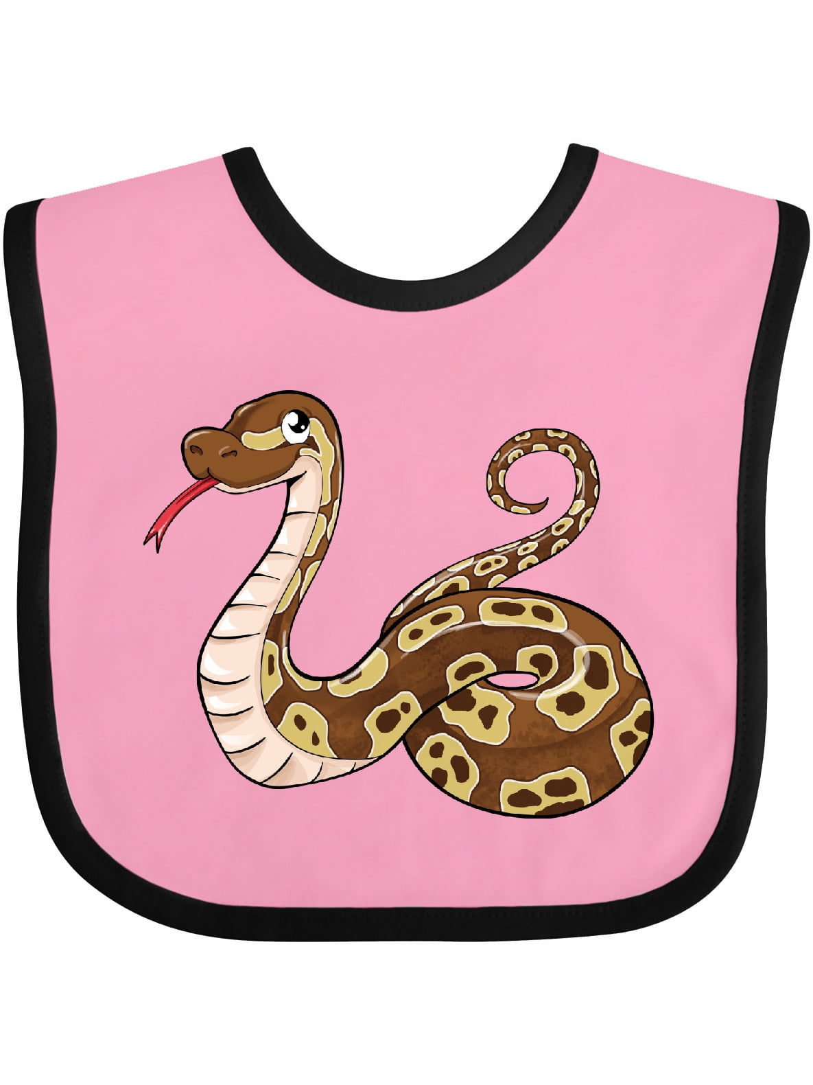 Inktastic Cute and Cuddly Ball Python Snake Boys or Girls Baby Bib ...