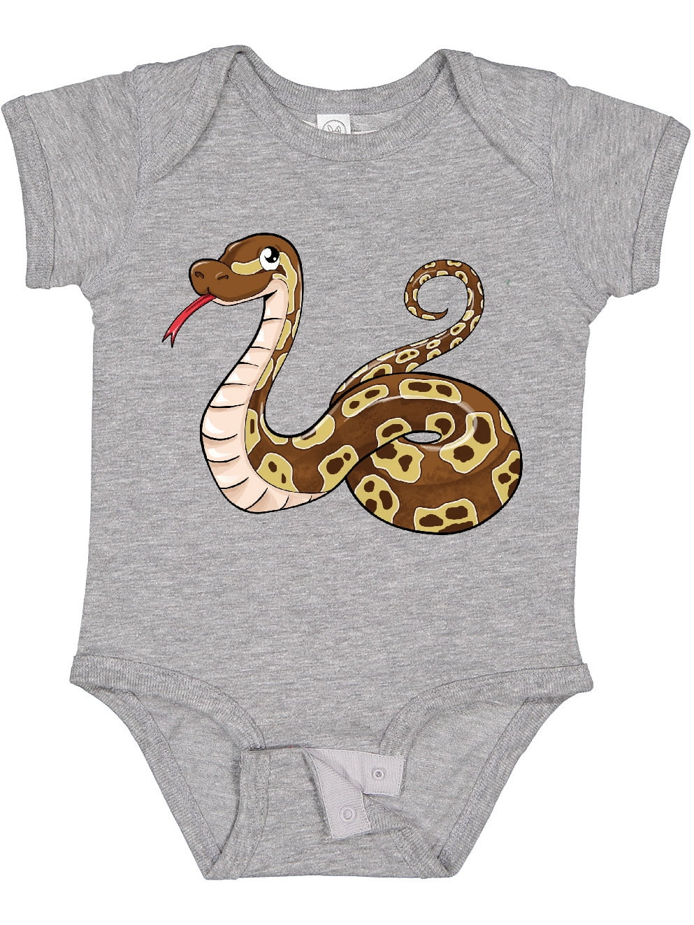 Inktastic Cute and Cuddly Ball Python Snake Boys or Girls Baby Bodysuit ...