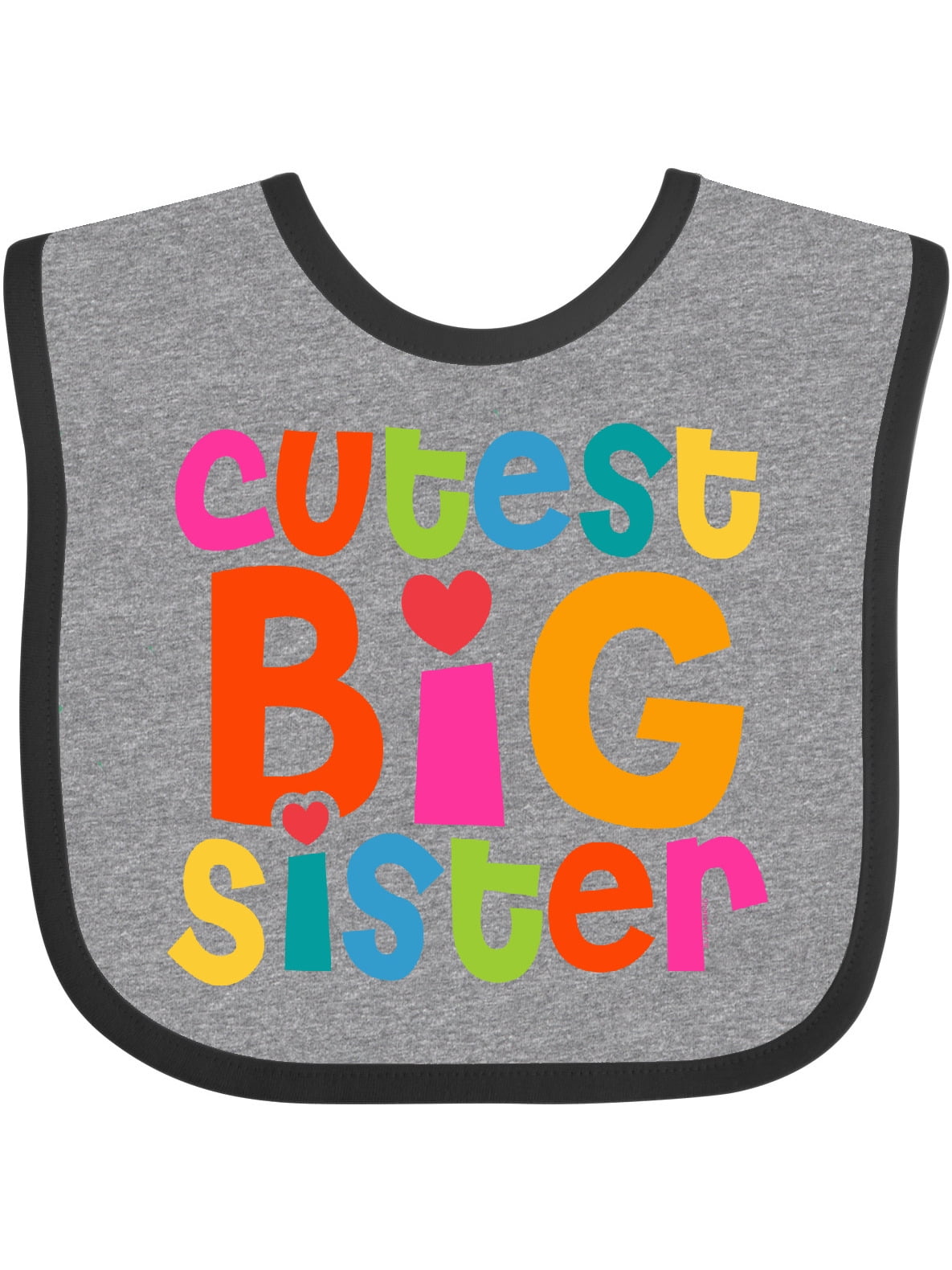 Inktastic Cutest Big Sister Girls Baby Bib - Walmart.com