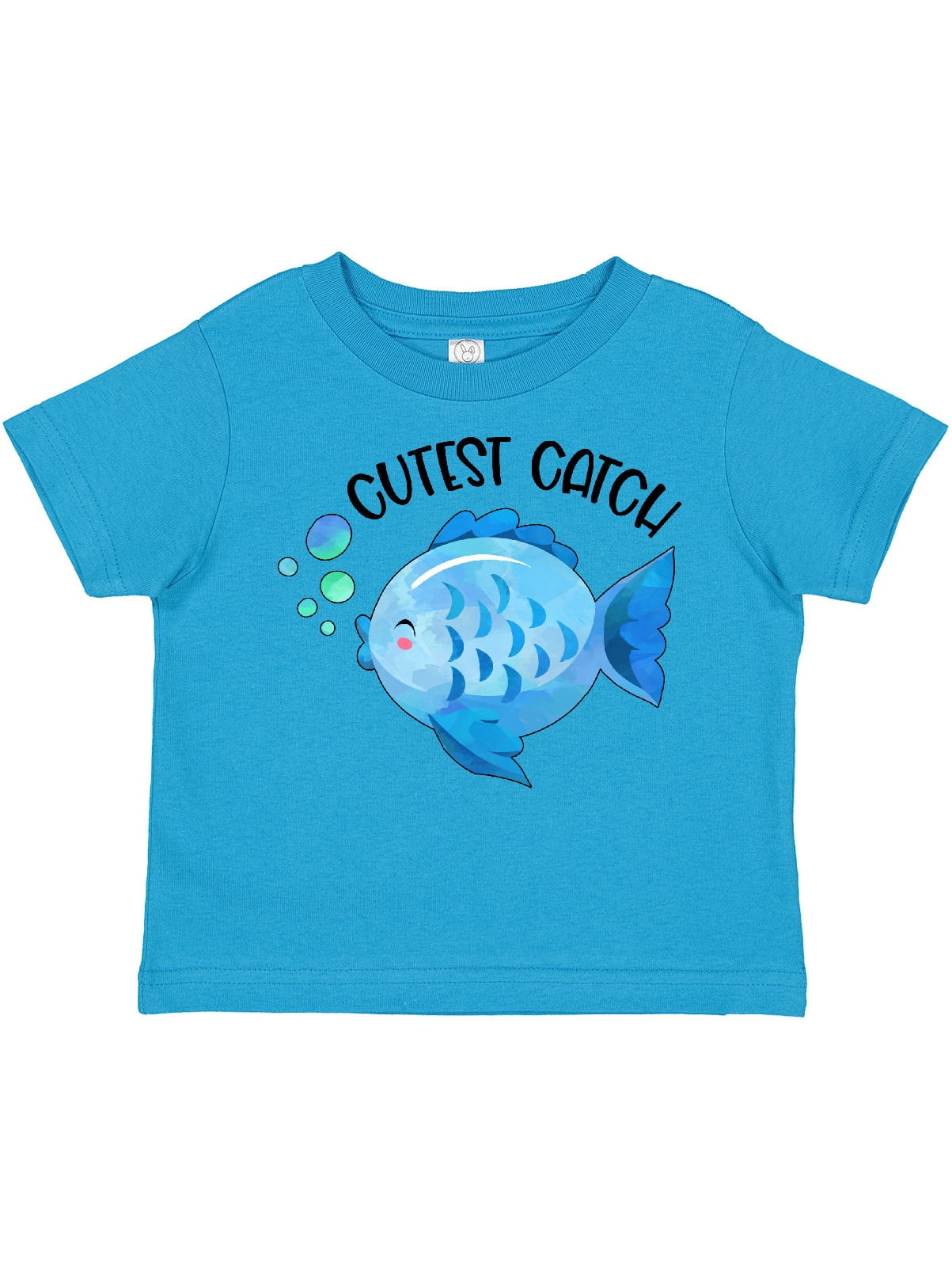 Inktastic Cutest Catch Cute Blue Fish Boys or Girls Toddler T-Shirt ...