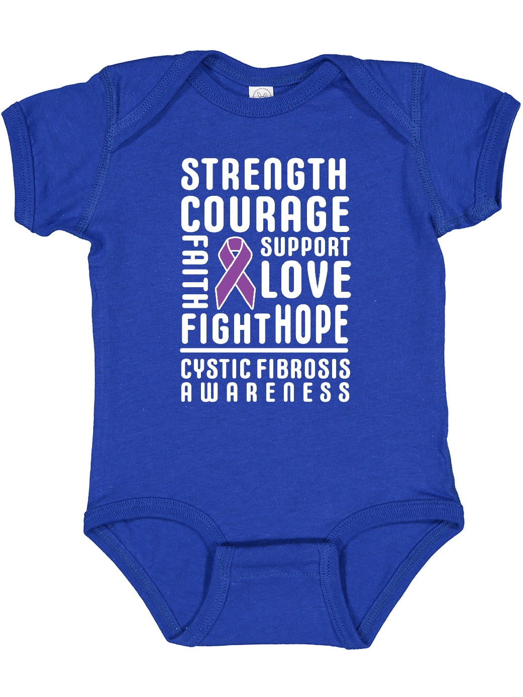 Inktastic Cystic Fibrosis Awareness Strength Courage Support Boys or Girls Baby Bodysuit ...