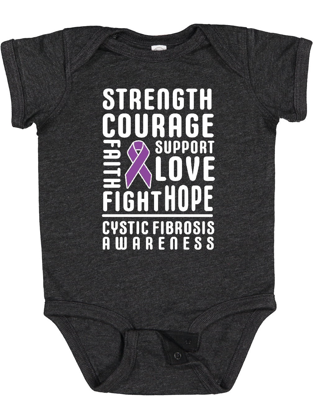 Inktastic Cystic Fibrosis Awareness Strength Courage Support Boys or Girls Baby Bodysuit ...