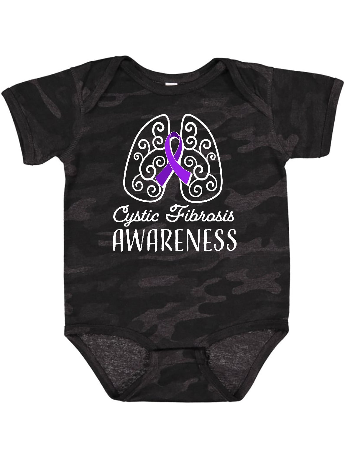 Inktastic Cystic Fibrosis Awareness with Ribbon and Lungs Boys or Girls Baby Bodysuit - Walmart.com