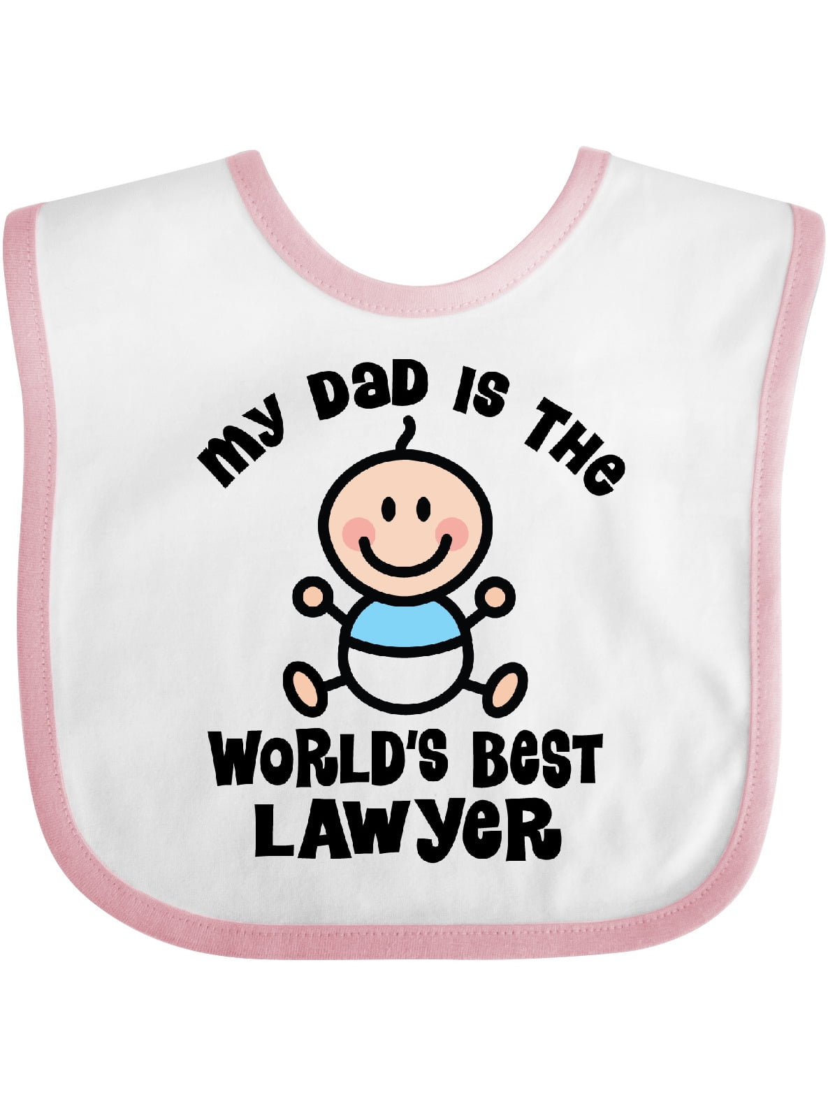 Inktastic Dad is Worlds Best Lawyer Boys Baby Bib - Walmart.com