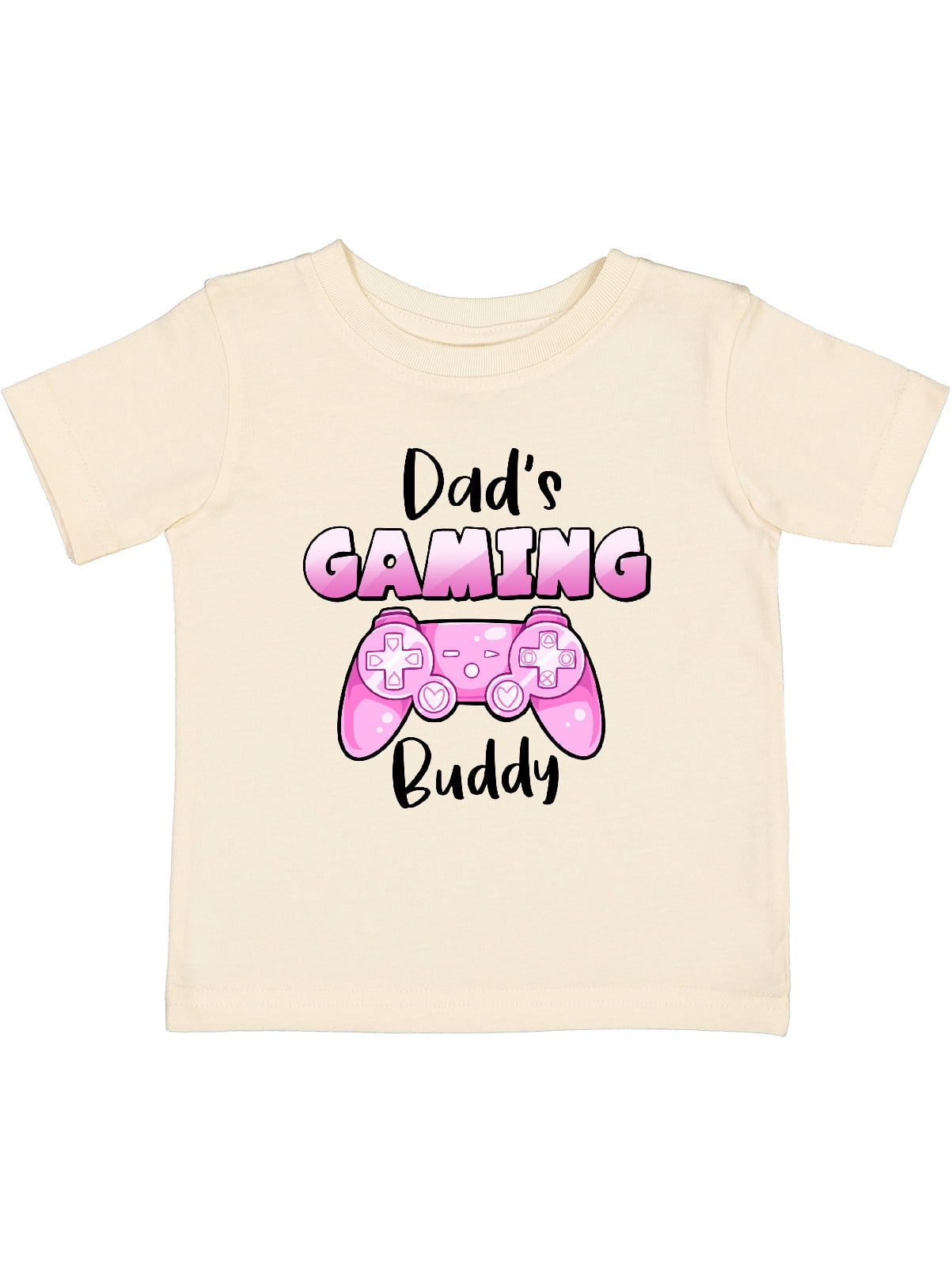 Inktastic Dad's Gaming Buddy- Pink Controller Boys or Girls Baby T ...