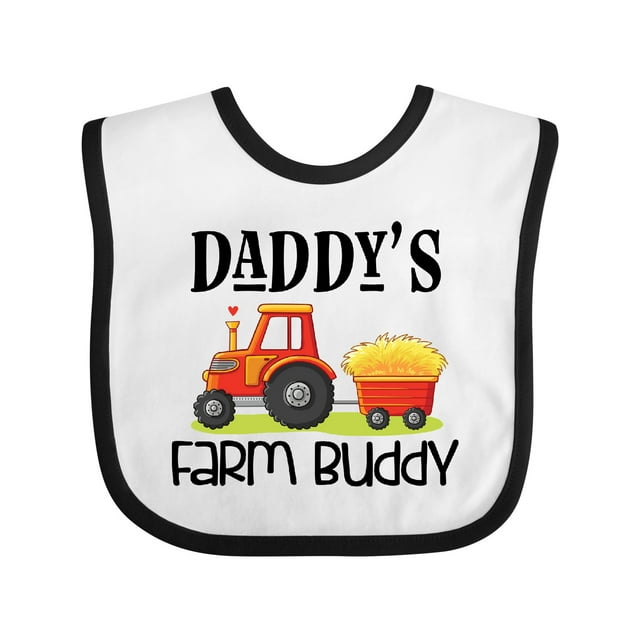 Inktastic Daddy Farm Buddy Cute Tractor Boys or Girls Baby Bib ...