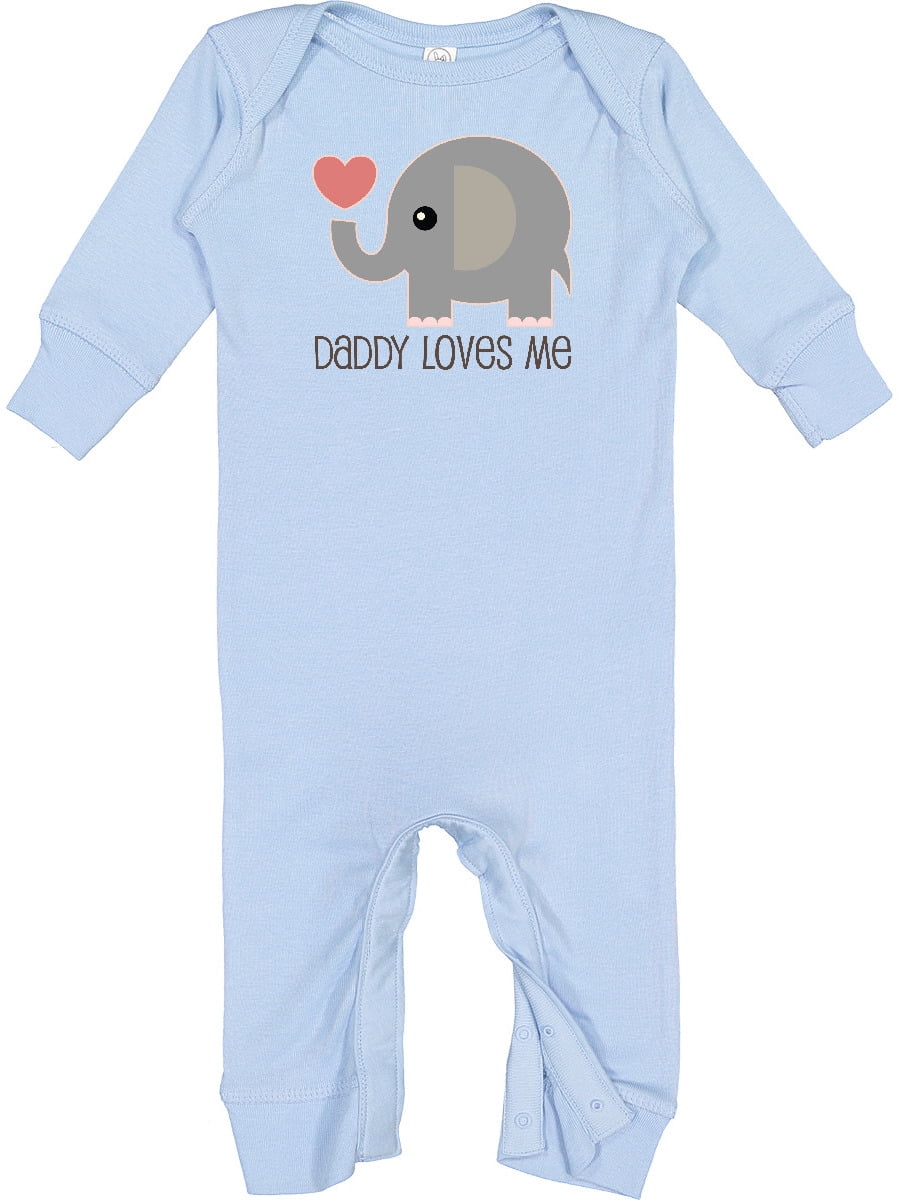 Inktastic Daddy Loves Me Baby Romper Coveralls - Walmart.com