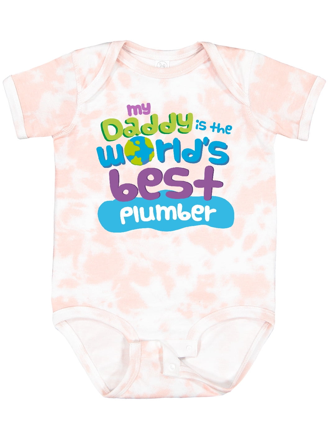 Inktastic Daddy Worlds Best Plumber Boys or Girls Baby Bodysuit ...