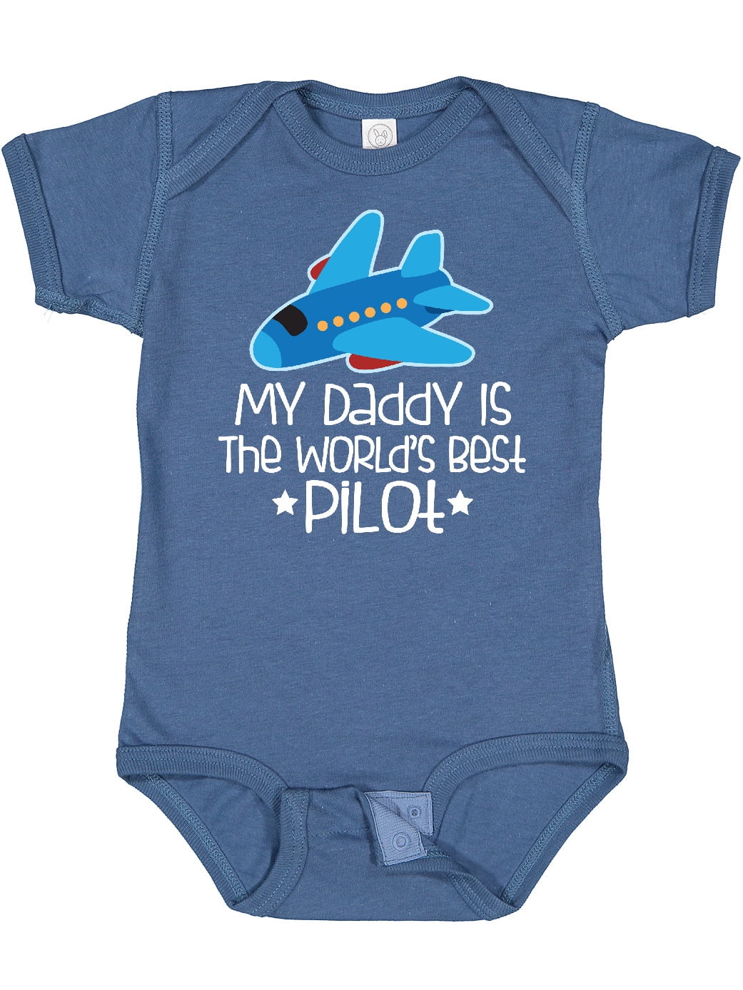 Inktastic Daddy is Worlds Best Pilot Airplane Childs Boys or Girls Baby ...
