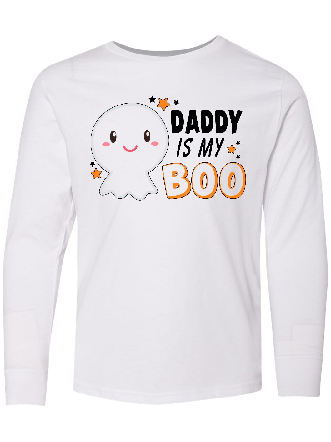 Inktastic Daddy is my Boo with Cute Ghost Long Sleeve Youth T-Shirt ...