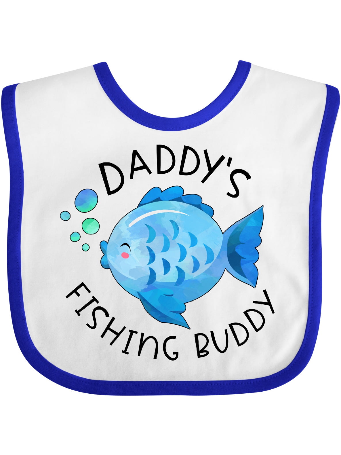 Inktastic Daddy's Fishing Buddy with Cute Blue Fish Boys or Girls Baby ...