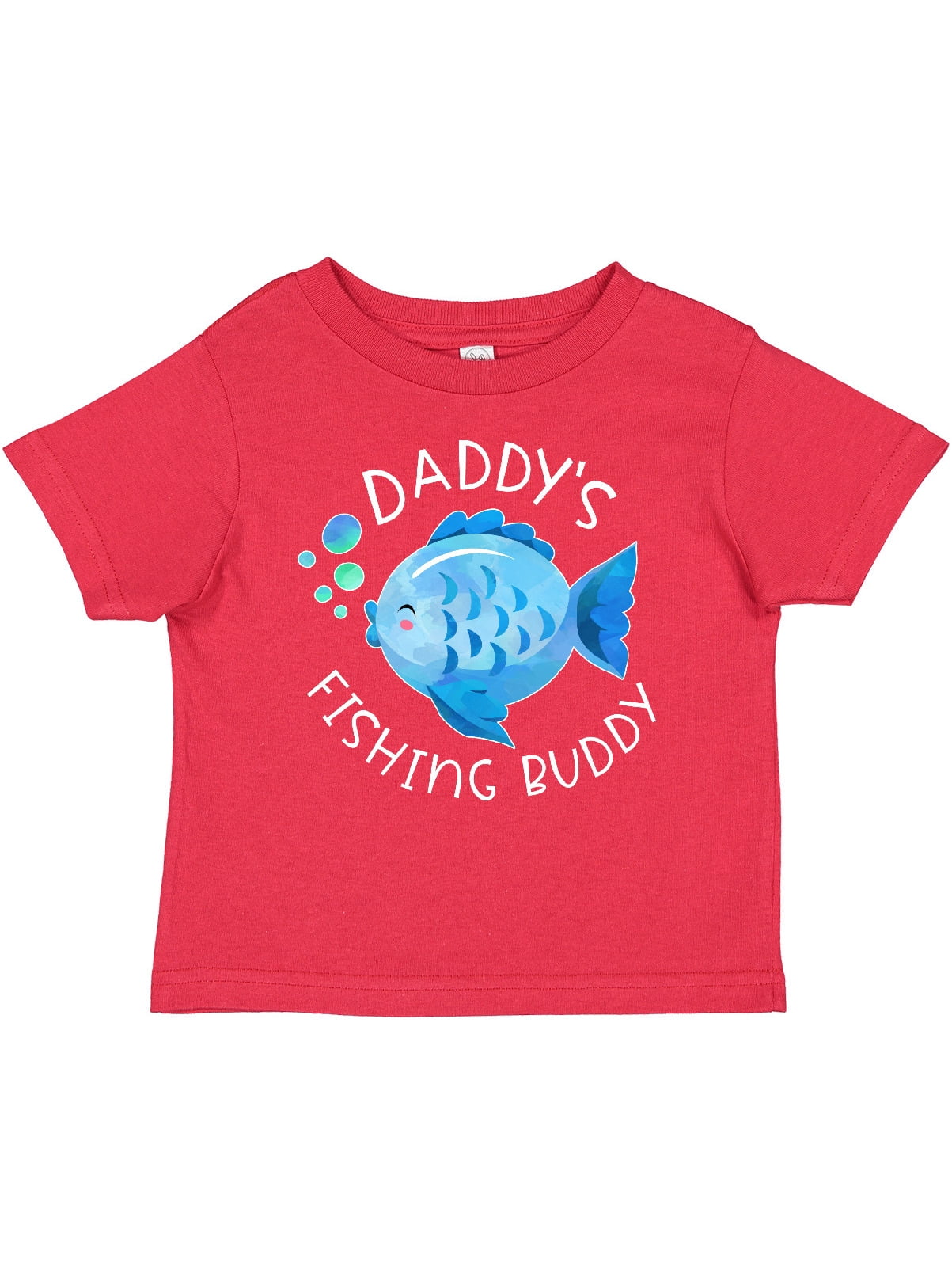 Inktastic Daddy's Fishing Buddy with Cute Blue Fish Boys or Girls Baby ...