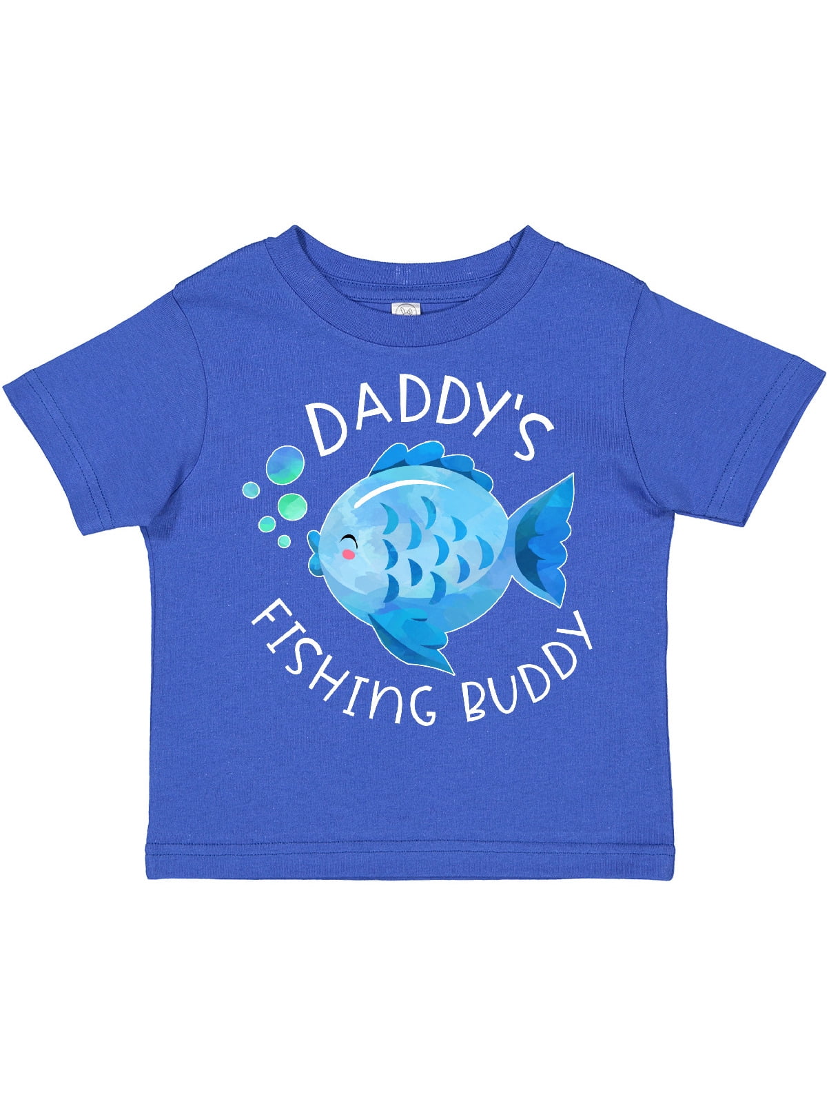 Inktastic Daddy's Fishing Buddy with Cute Blue Fish Boys or Girls ...