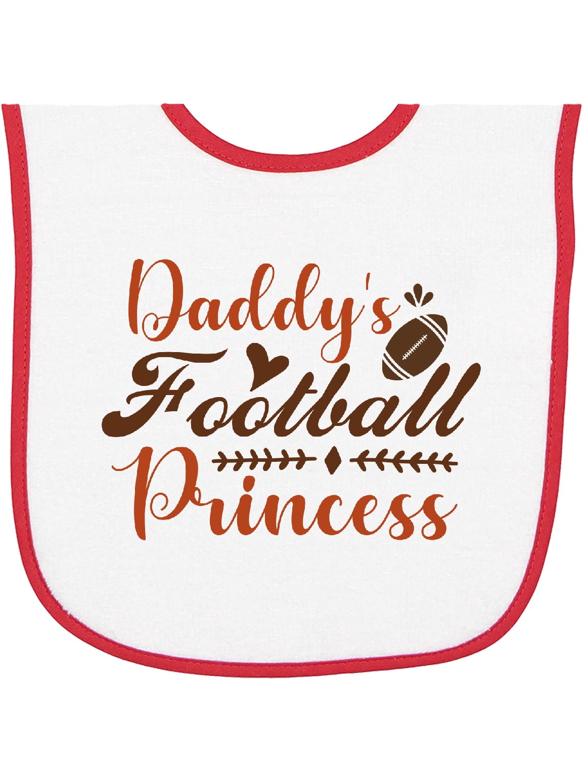Inktastic Daddy's Football Princess Baby Terry Cloth Bib - Walmart.com