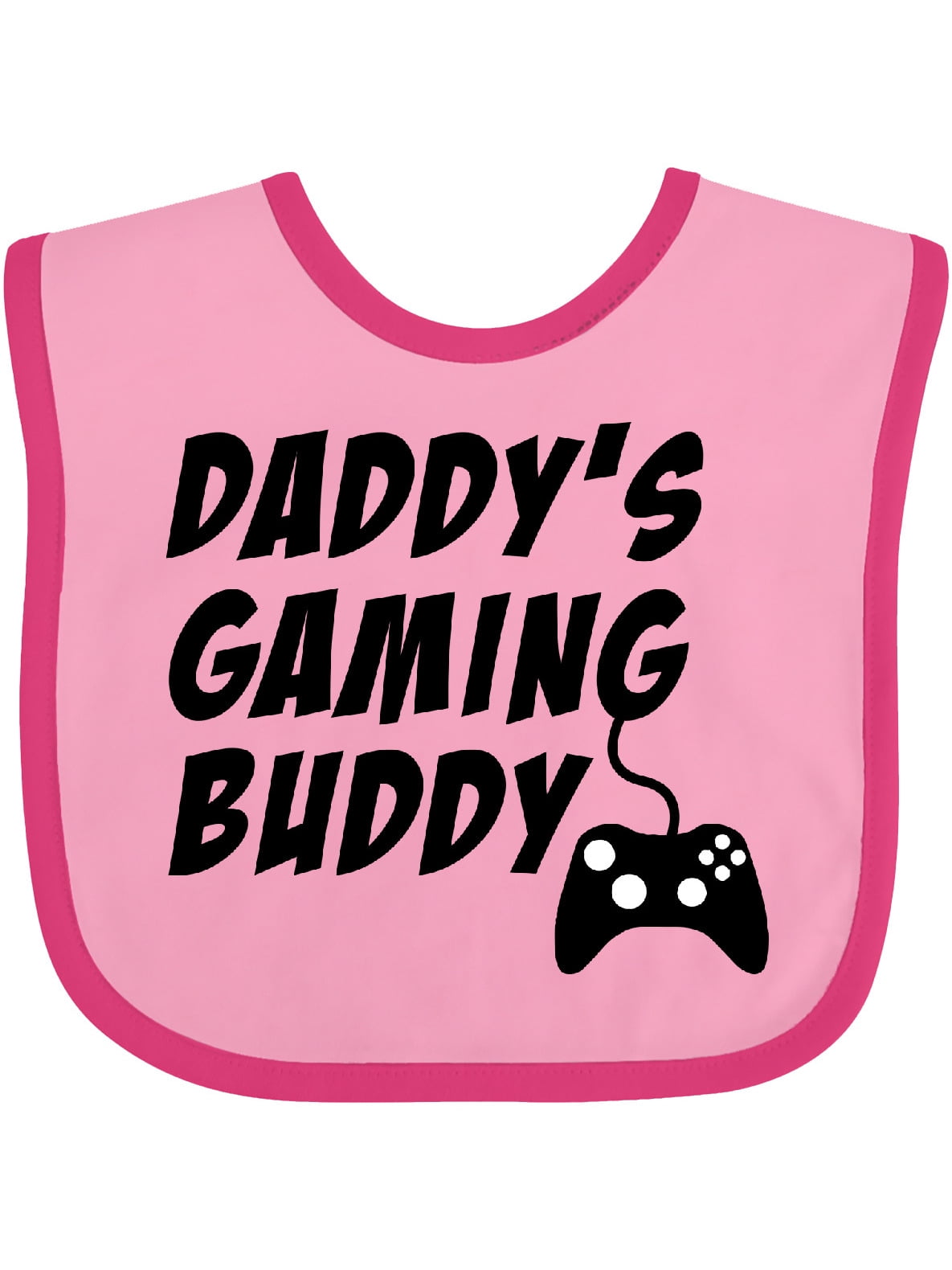 Inktastic Daddy's Gaming Buddy with Controller Boys or Girls Baby Bib ...