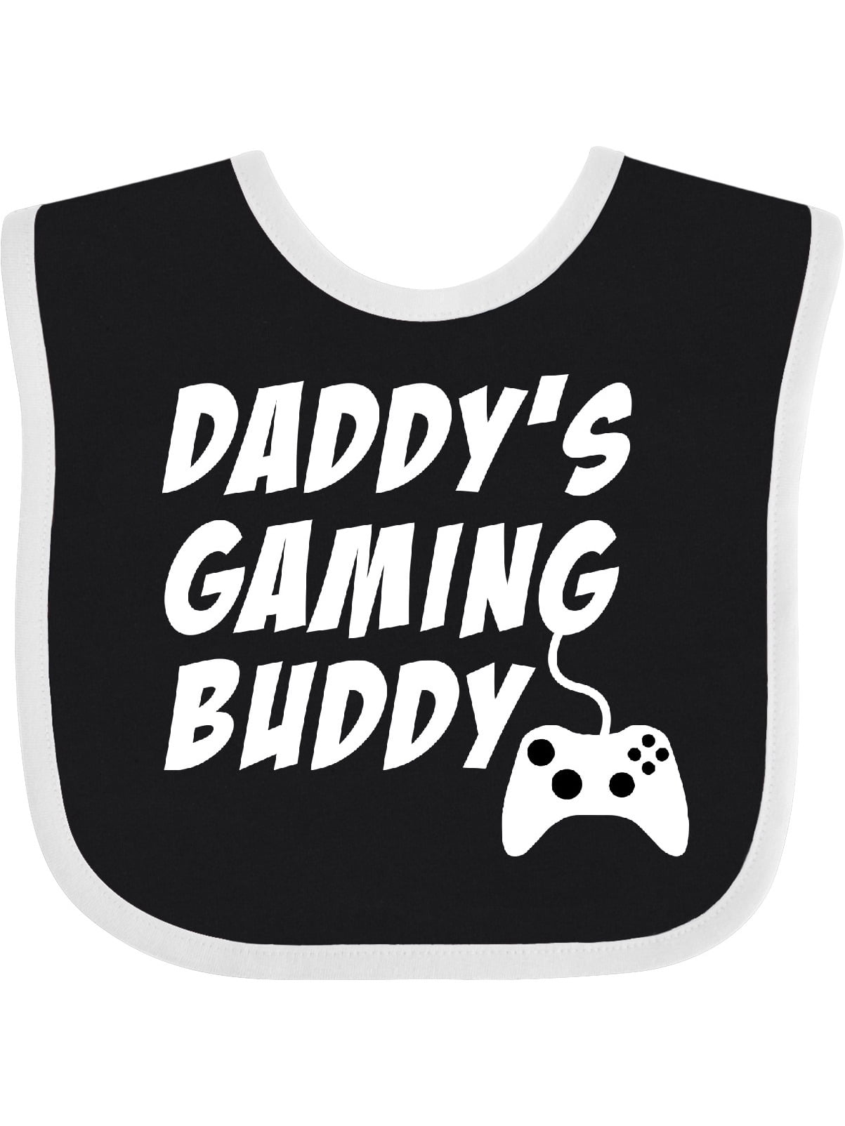 Inktastic Daddy's Gaming Buddy with Controller Boys or Girls Baby Bib ...