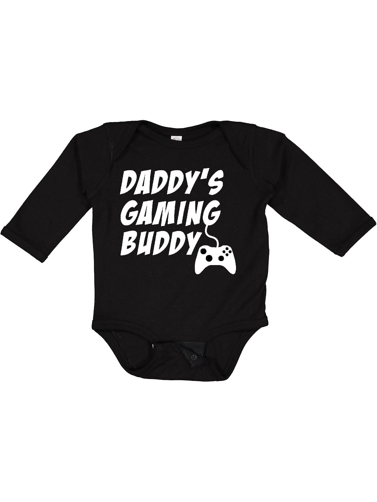 Inktastic Daddy's Gaming Buddy with Controller Boys or Girls Long ...