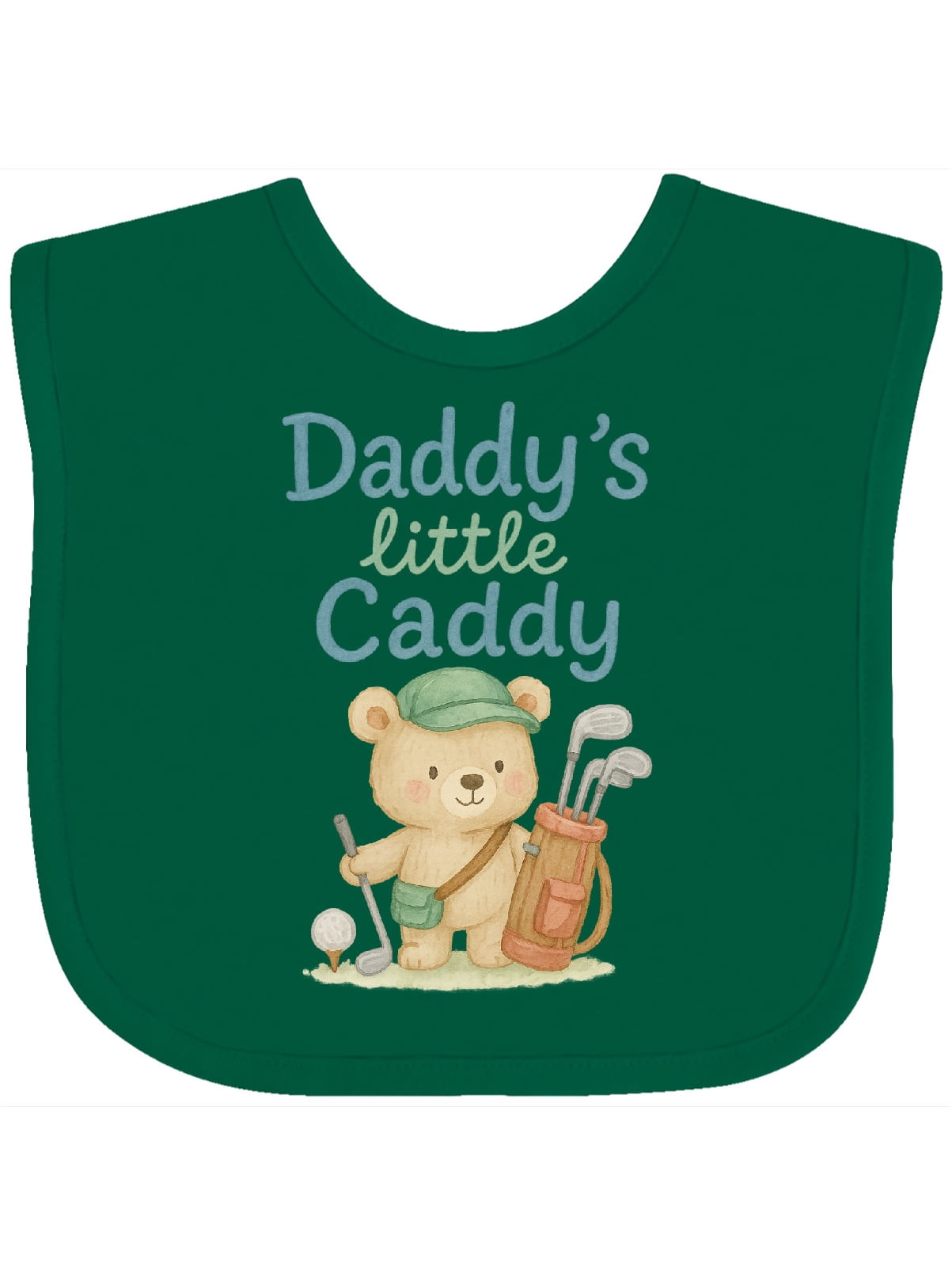 Inktastic Daddy's Little Caddy Bear Golf Theme Boys or Girls Baby Bib ...
