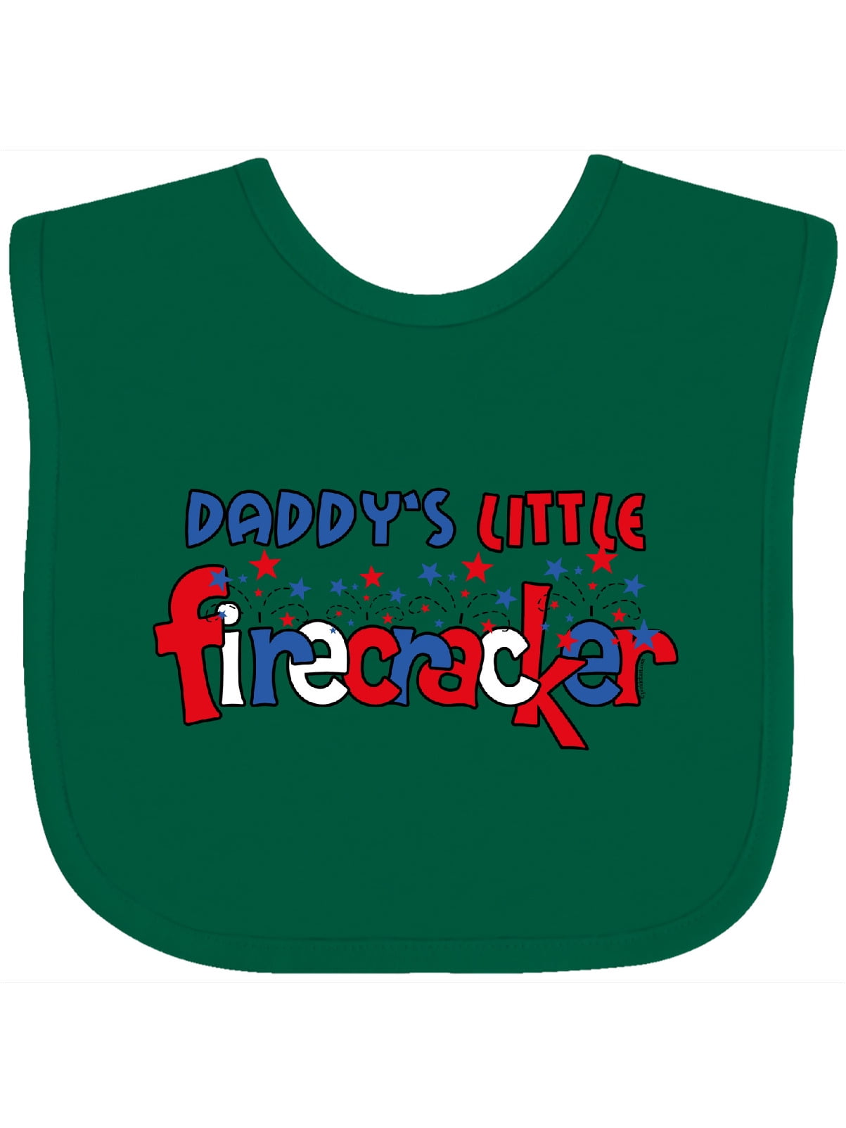 Inktastic Daddy's Little Firecracker Boys or Girls Baby Bib - Walmart.com