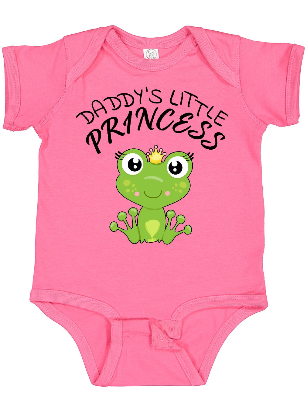 Inktastic Daddy's Little Princess Cute Frog Girls Baby Bodysuit ...