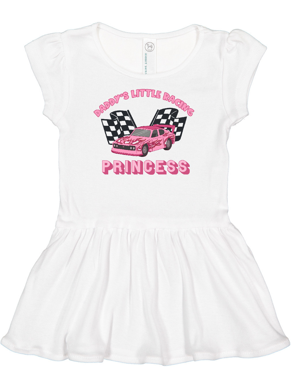 Inktastic Daddy's Racing Princess Pink Race Car Girls Baby Dress ...
