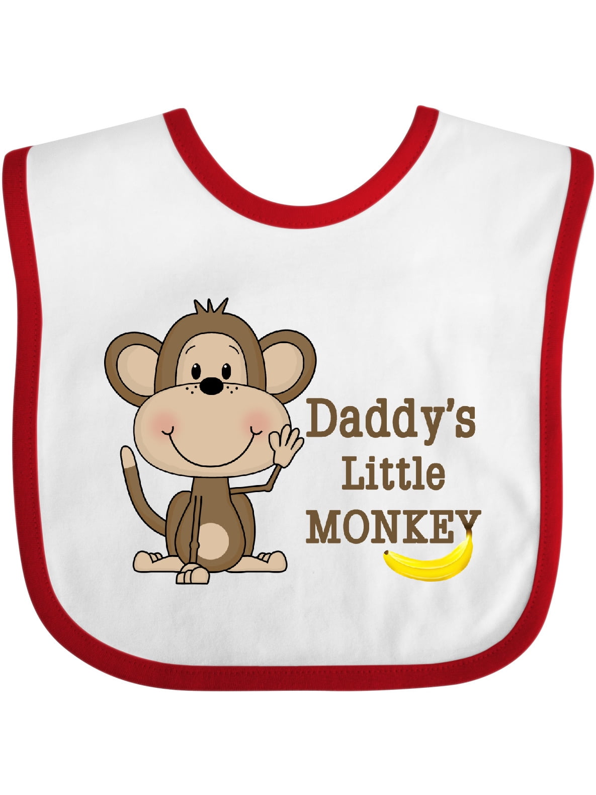 Inktastic Daddy's little Monkey Boys or Girls Baby Bib - Walmart.com