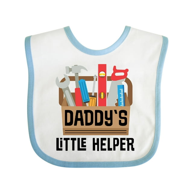 Inktastic Daddys Little Helper Tool Box Boys or Girls Baby Bib ...