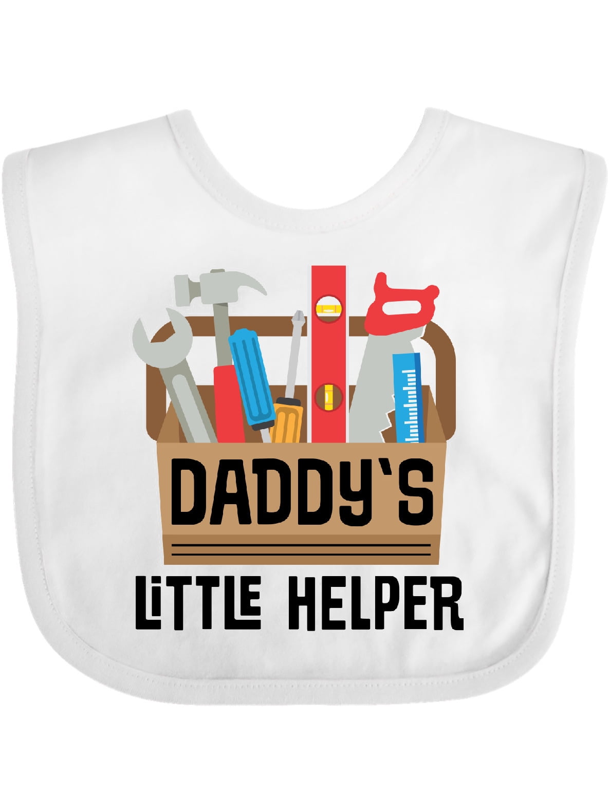 Inktastic Daddys Little Helper Tool Box Boys or Girls Baby Bib ...