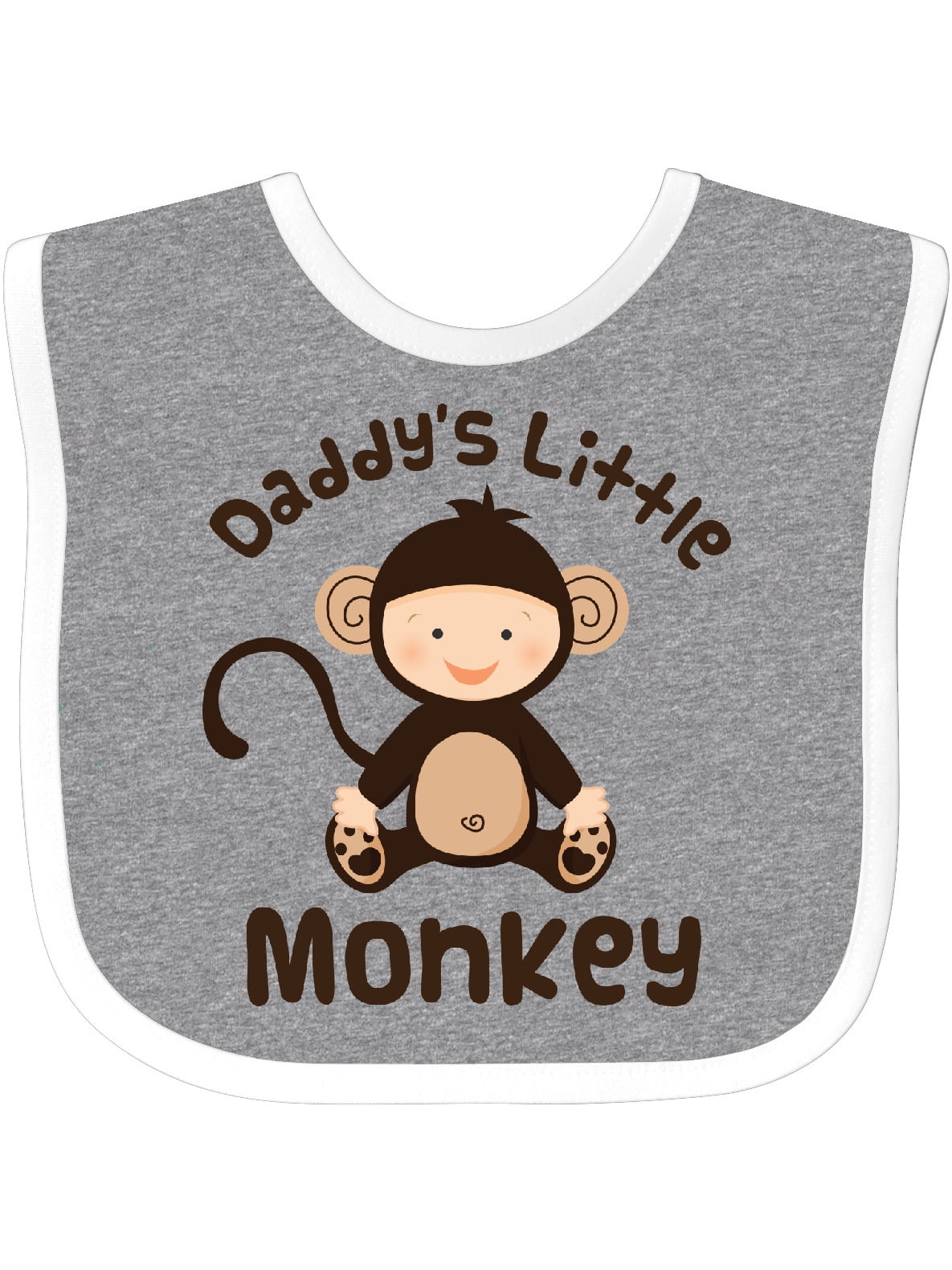 Inktastic Daddys Little Monkey Boys or Girls Baby Bib - Walmart.com