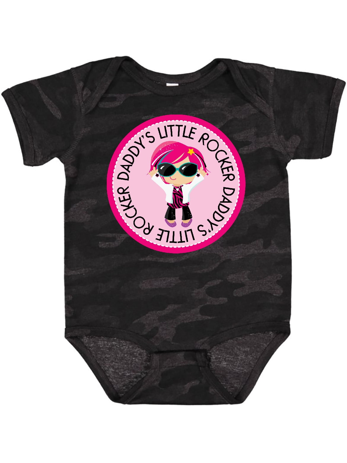 Inktastic Daddys Little Rocker Girl Girls Baby Bodysuit - Walmart.com