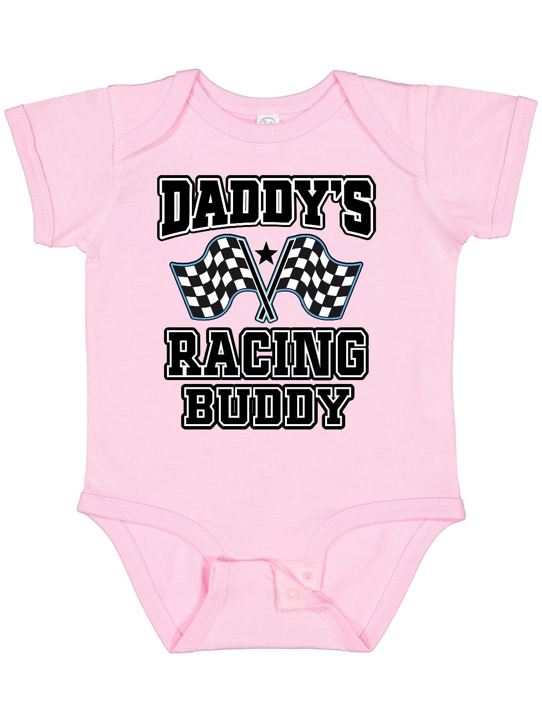 Inktastic Daddys Racing Buddy Car Flags Boys or Girls Baby Bodysuit ...
