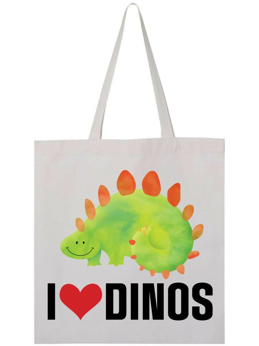 Inktastic Dinosaur I Love Dinos Prehistoric Jurassic Animal Tote Bag ...