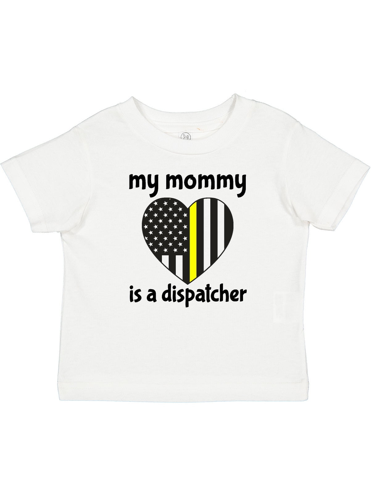 Inktastic Dispatcher Mom Emergency Gold Line Flag Boys or Girls Baby T ...